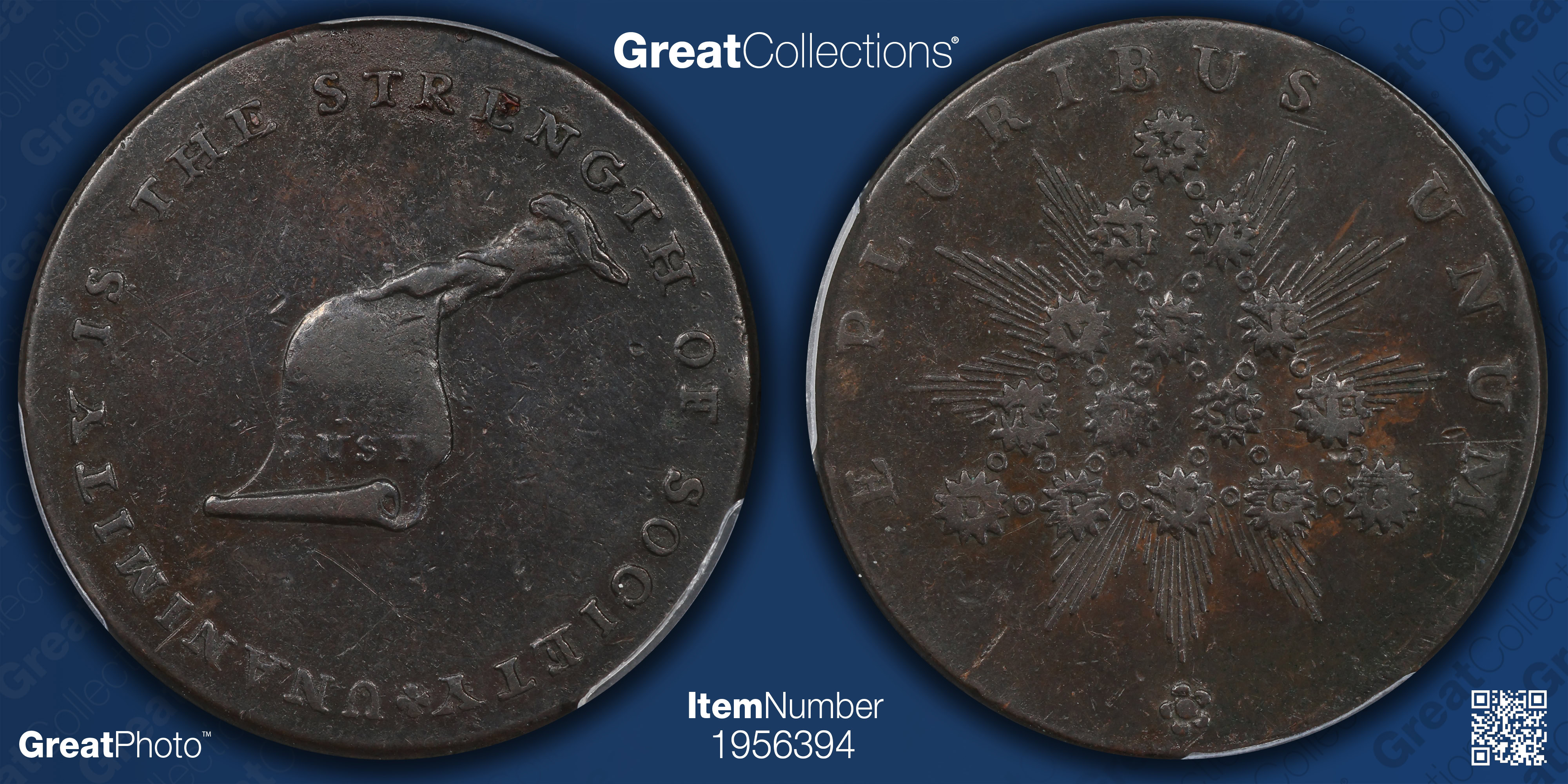 ND (1790s) Kentucky Half Penny Token Plain Edge PCGS XF-40 (Item ...