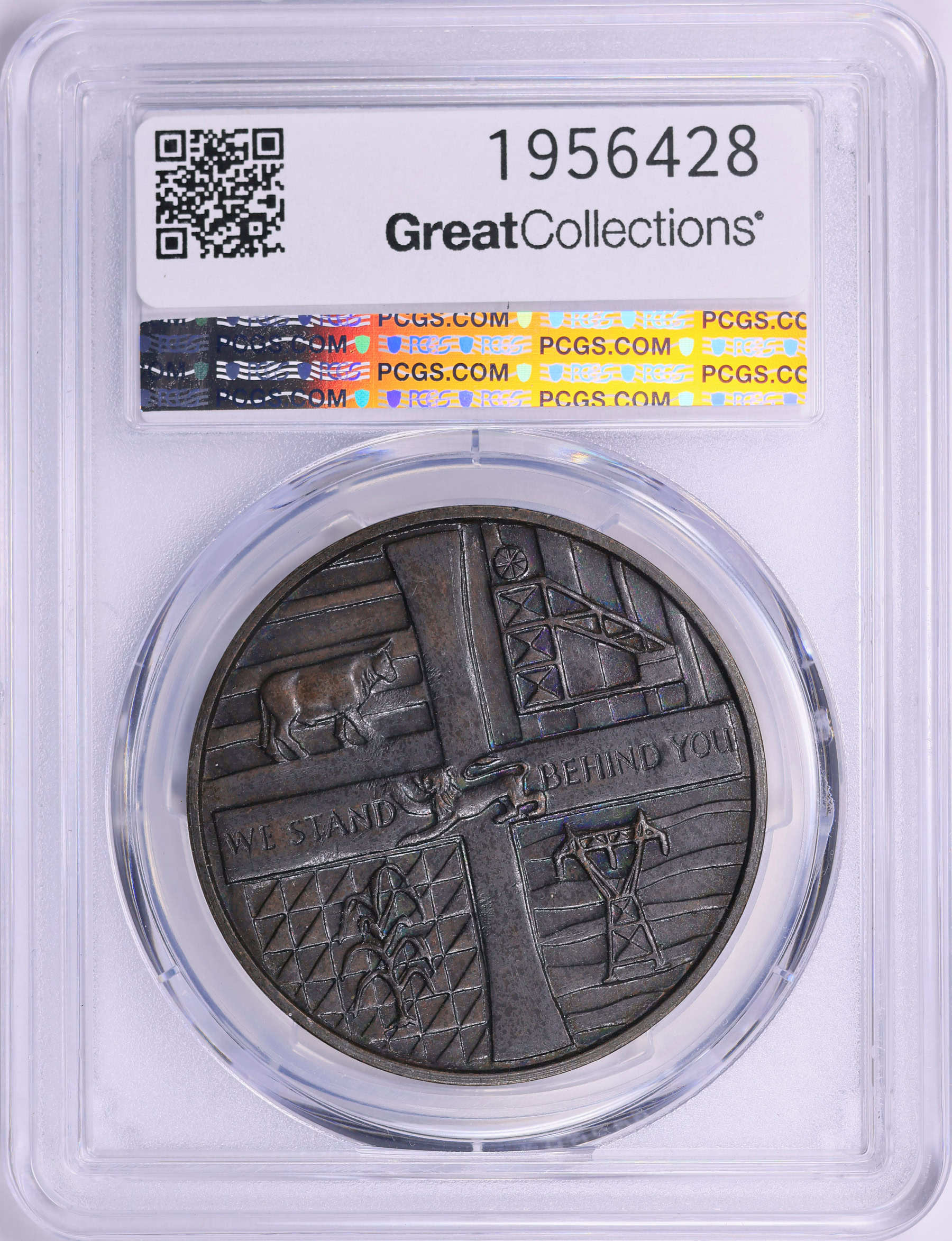 Rhodesia 1965 Bronze 38mm Declaration of Independence Medal PCGS MS-64 ...