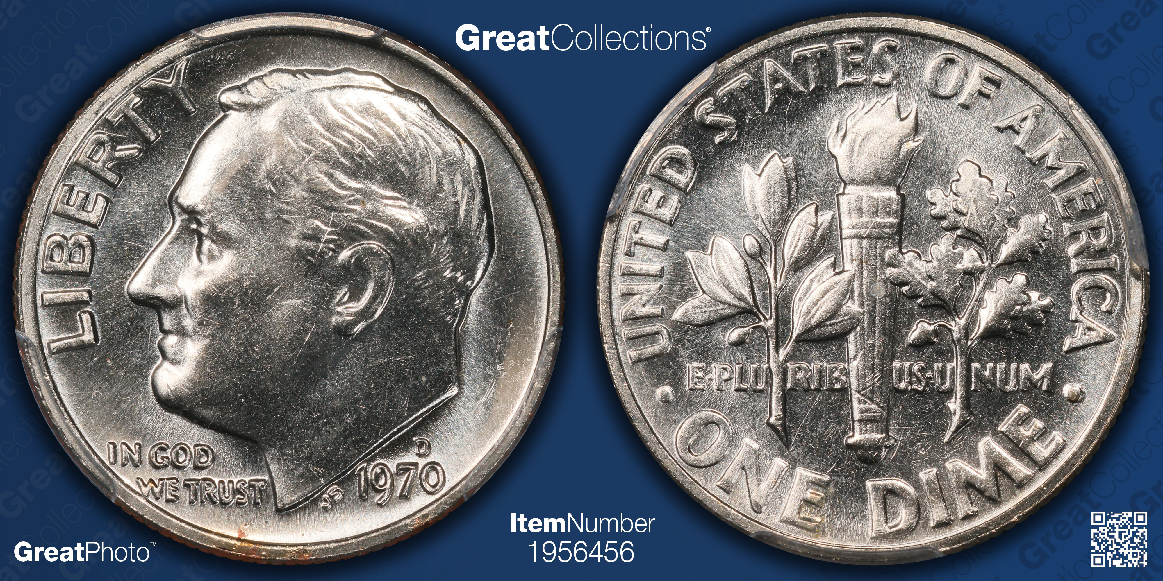 1970-D Roosevelt Dime Doubled Die Reverse FS-801 PCGS MS-65 (Item ...