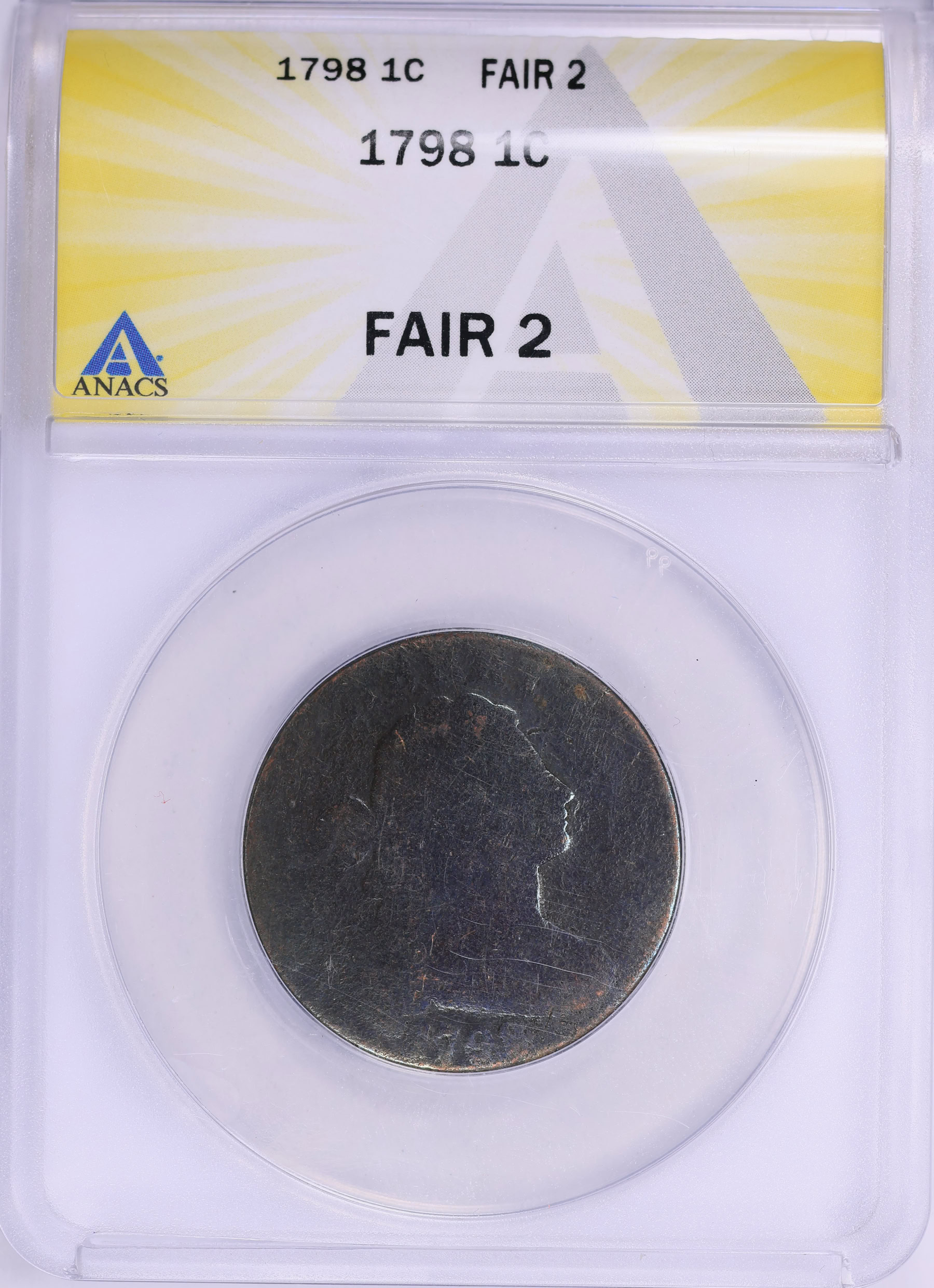 1798 Draped Bust Cent ANACS FR-02 (Item 1956722) | GreatCollections ...