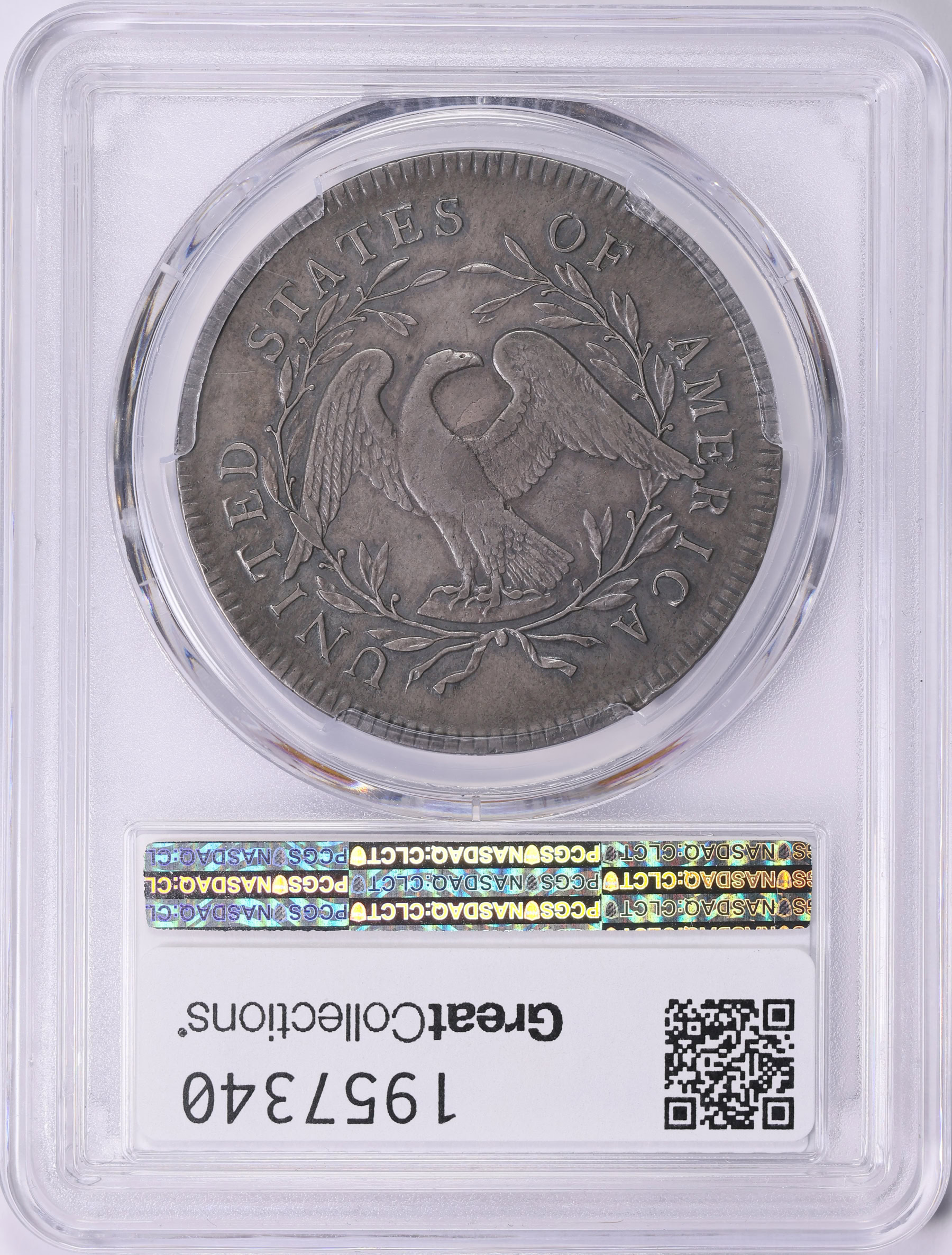 1795 Flowing Hair Silver Dollar B-4 BB-14 Silver Plug PCGS XF-40 (MJ ...