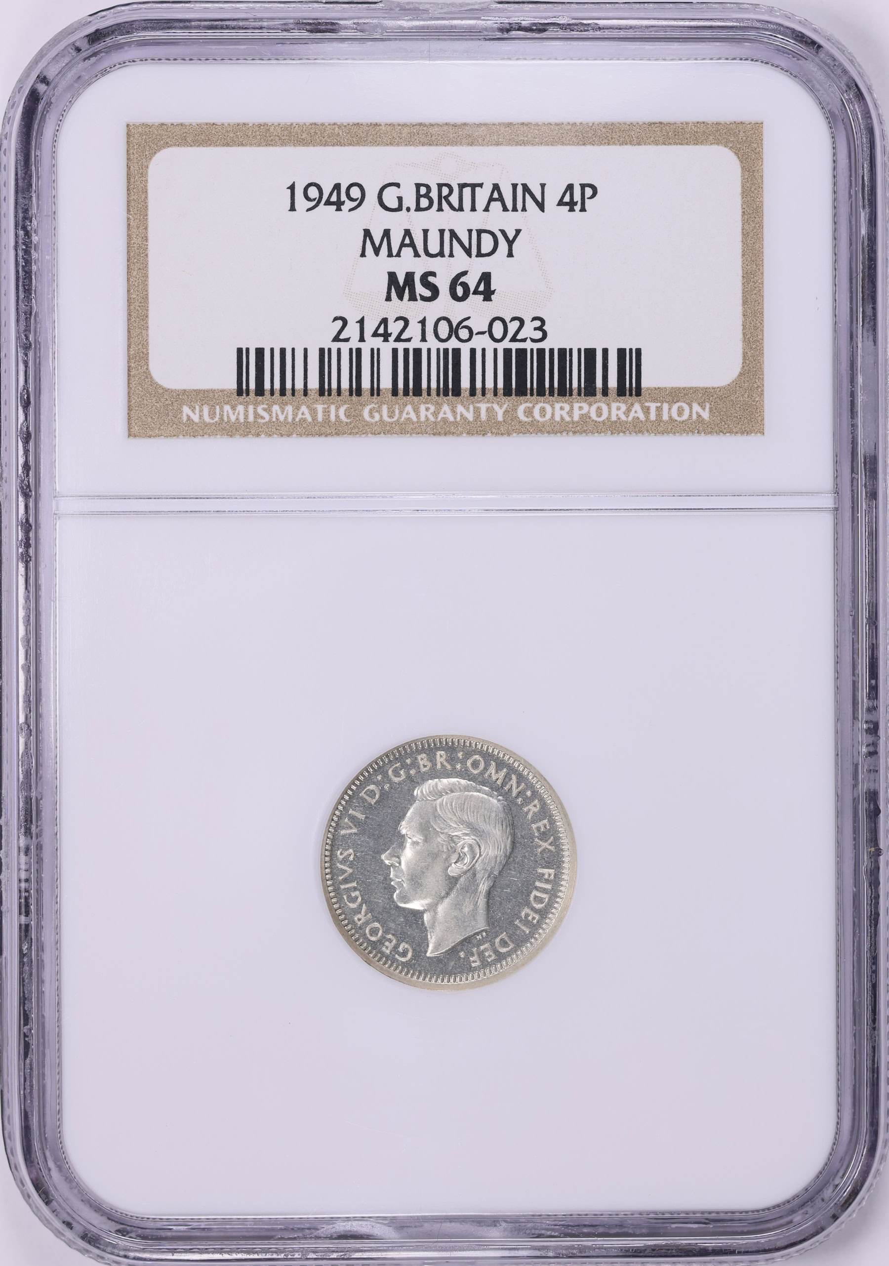 Great Britain 1949 Silver Maundy 4 Pence KM-874 NGC MS-64 (Item 1957428 ...