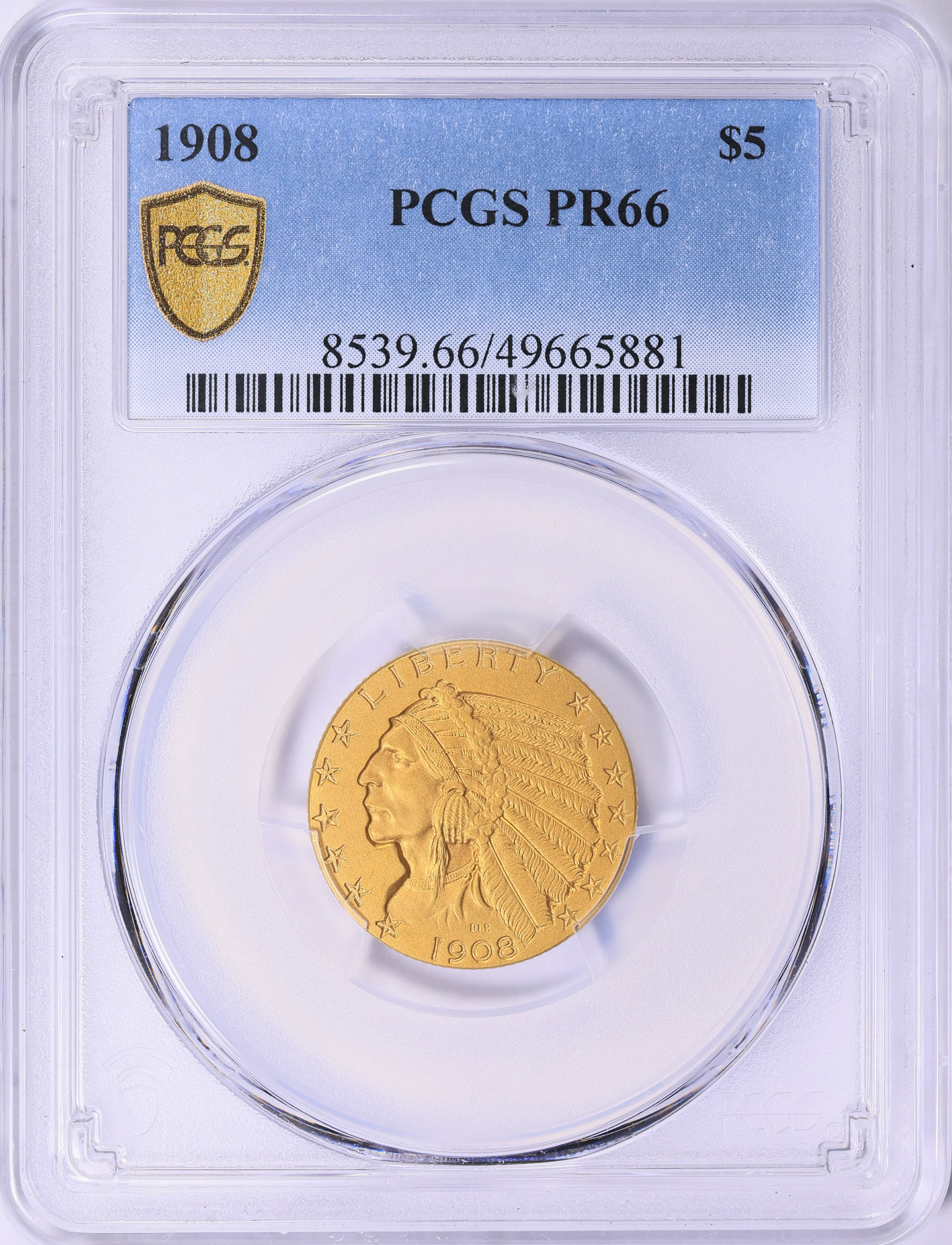 1908 Indian Gold Half Eagle PCGS Proof-66 (Item 1958118 ...