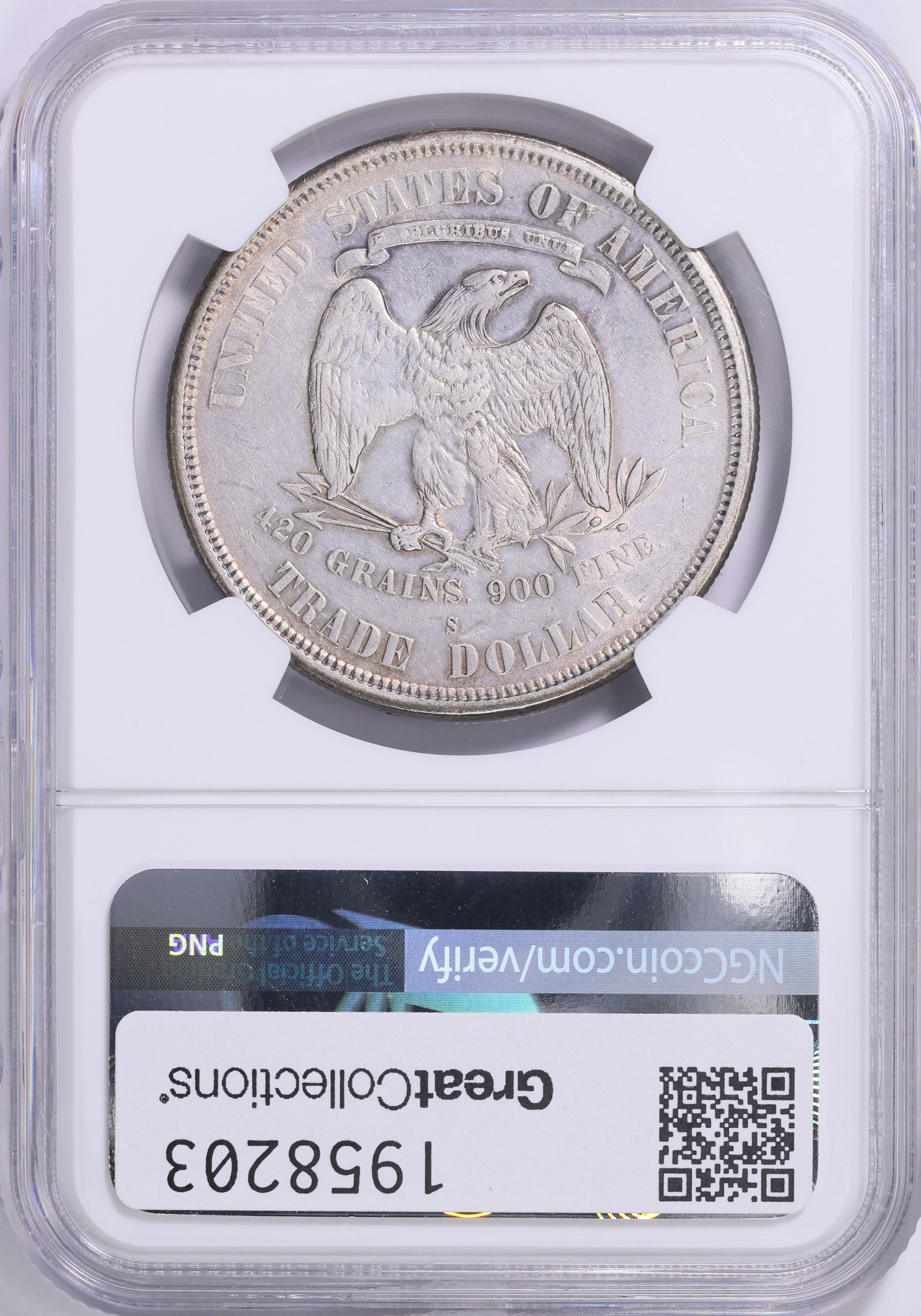 1875-S Trade Silver Dollar NGC AU Details (Item 1958203 ...
