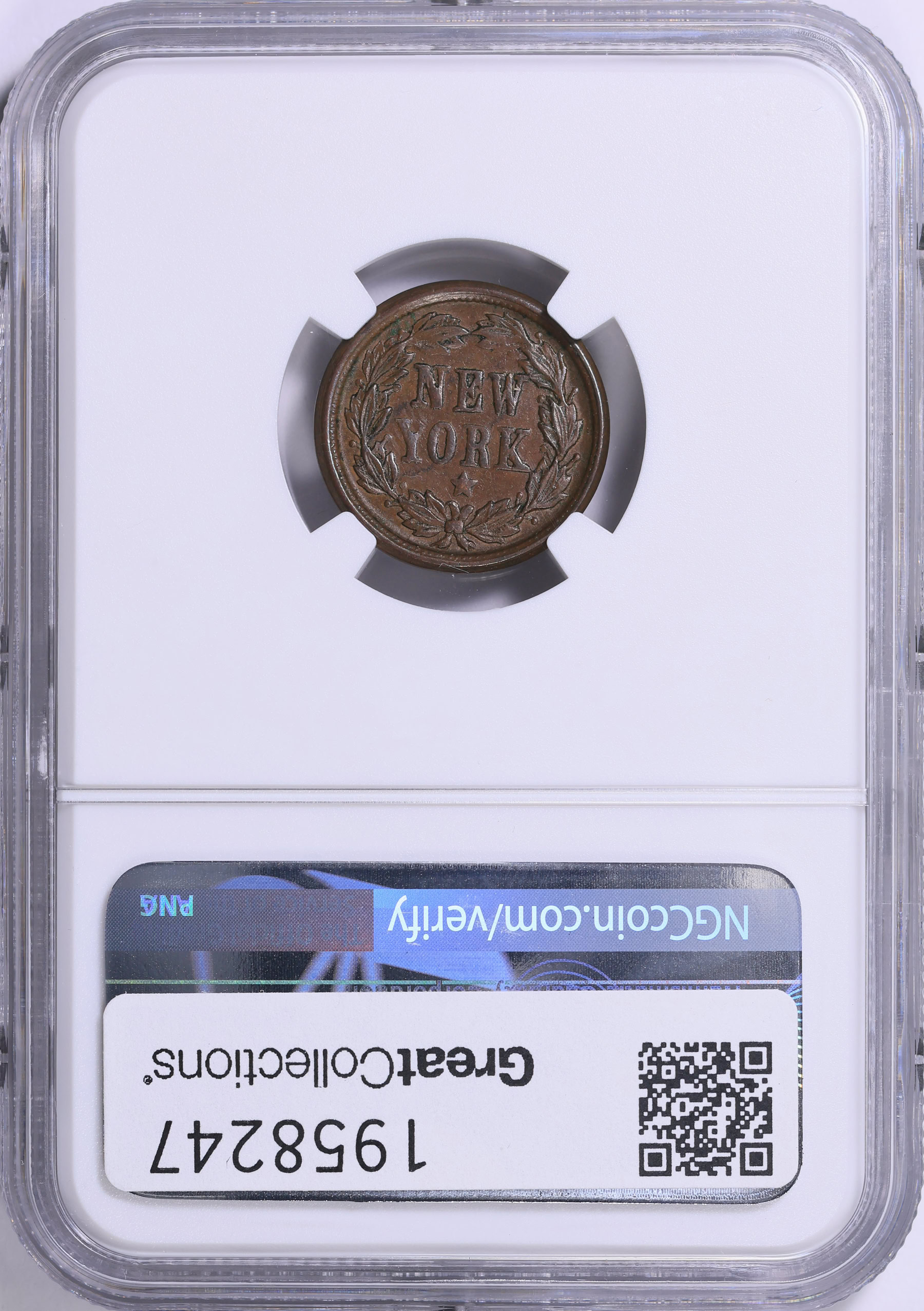 1863 New York Civil War Token F-22/442a NGC XF-45 BN (Item 1958247 ...