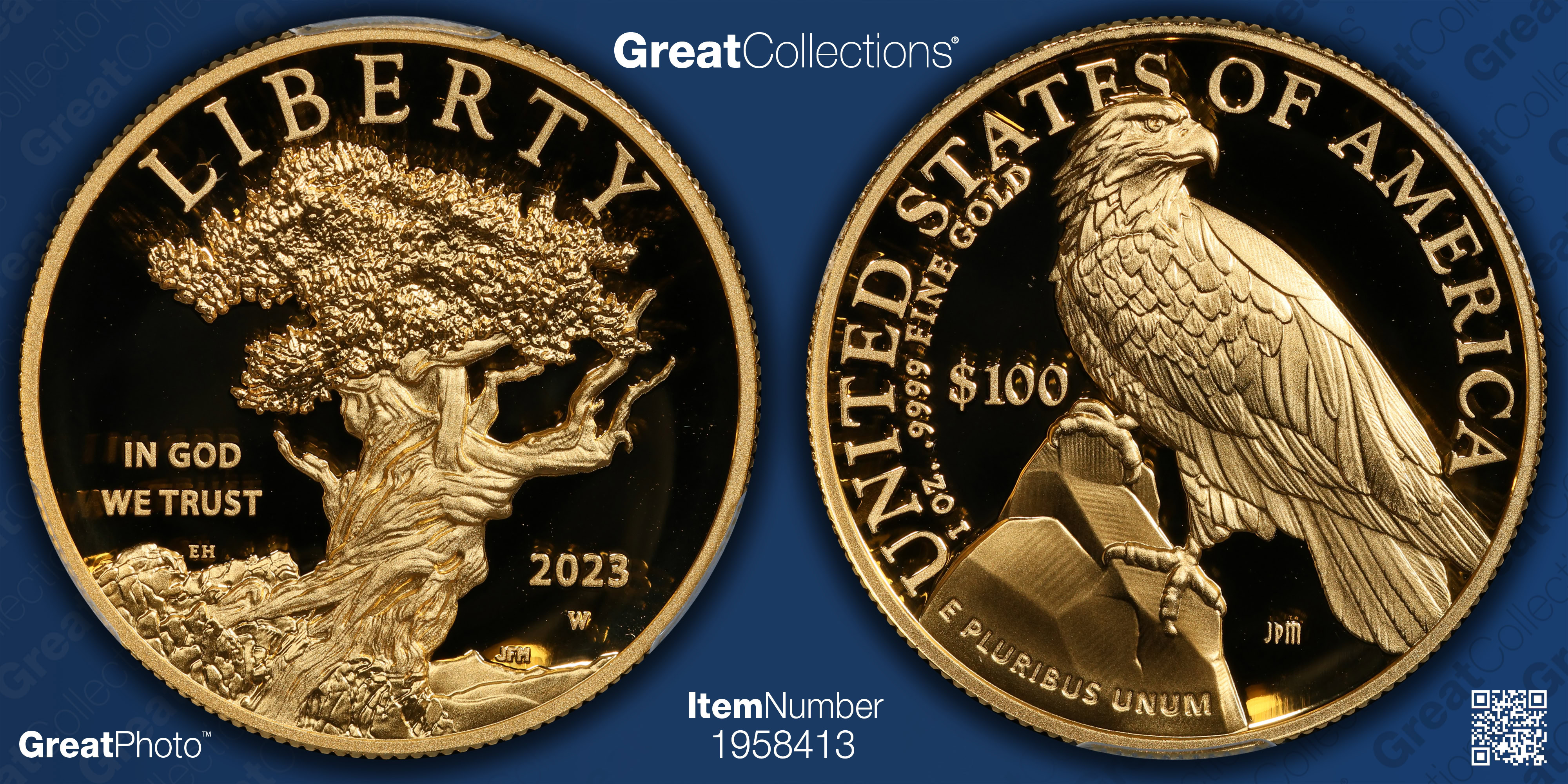2023-W Gold $100 American Liberty High Relief PCGS Proof-70 DCAM | PCGS ...