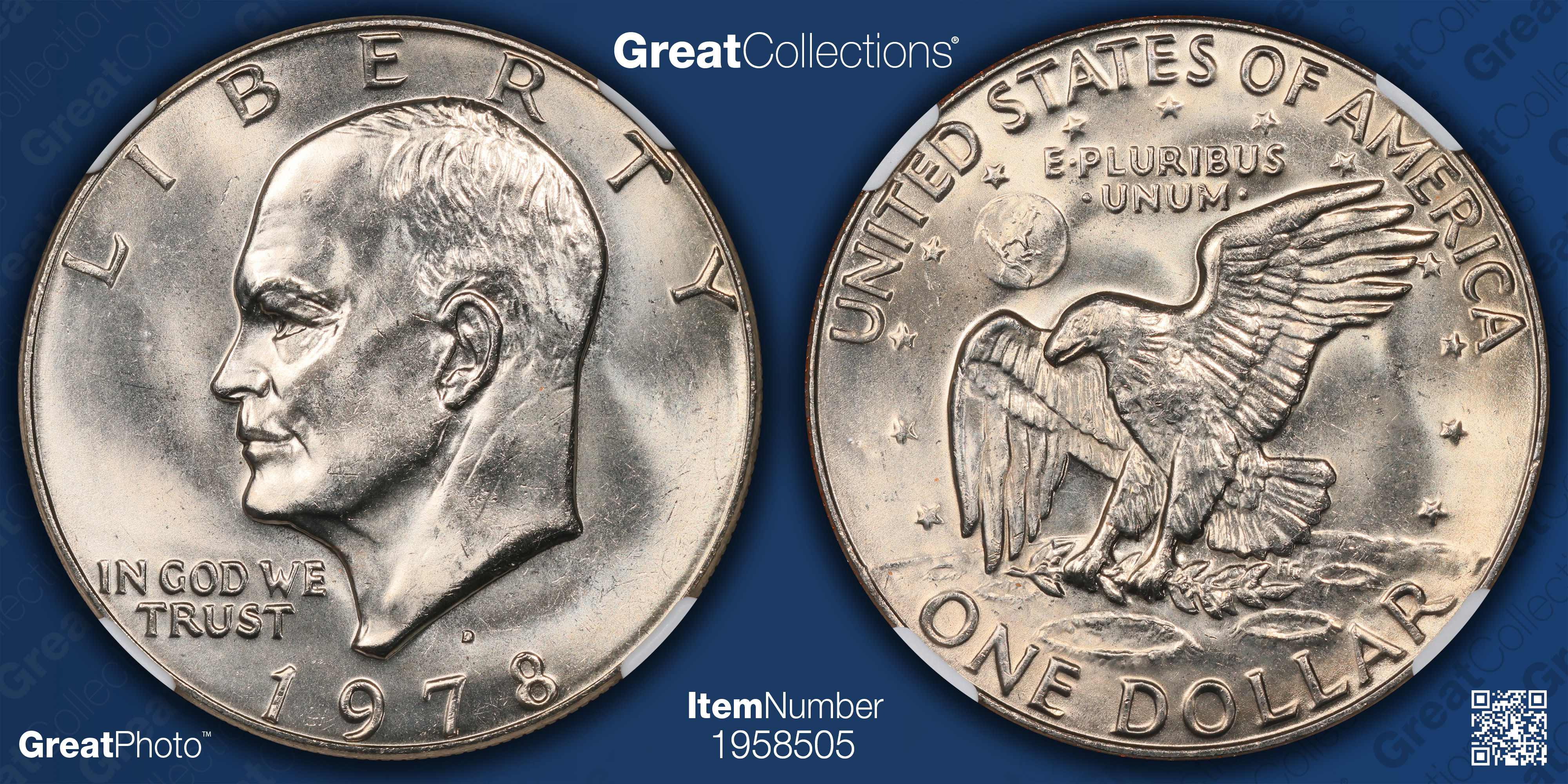 1978-D Eisenhower Dollar NGC MS-67 (Item 1958505) | GreatCollections ...