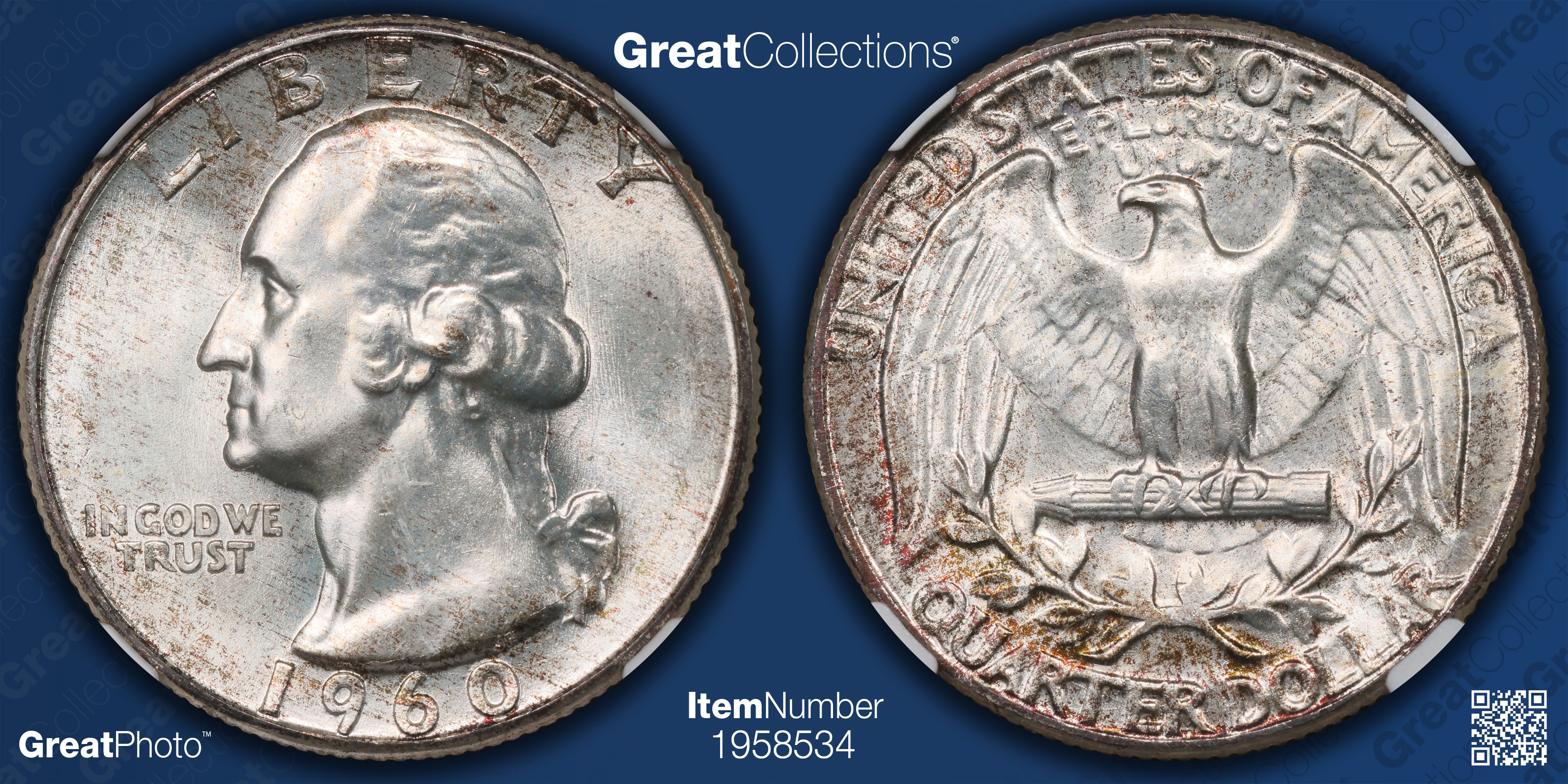 1960 Washington Quarter NGC MS-67 (Item 1958534) | GreatCollections ...