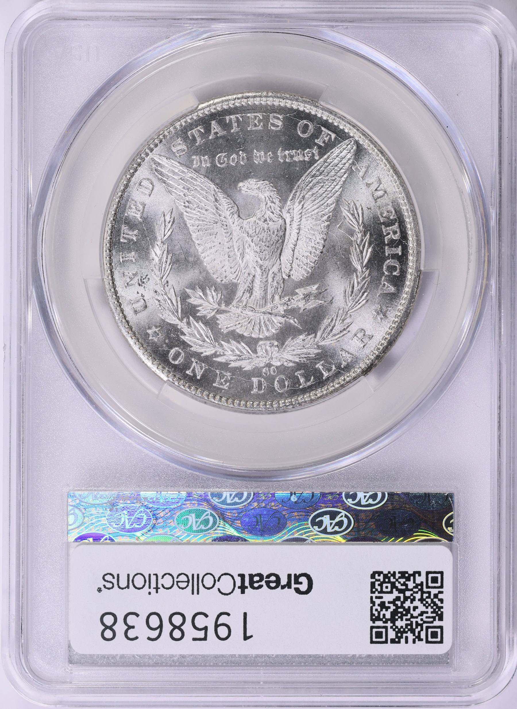 1892-CC Morgan Silver Dollar CACG MS-65+ (Item 1958638) | GreatCollections Coin Auctions