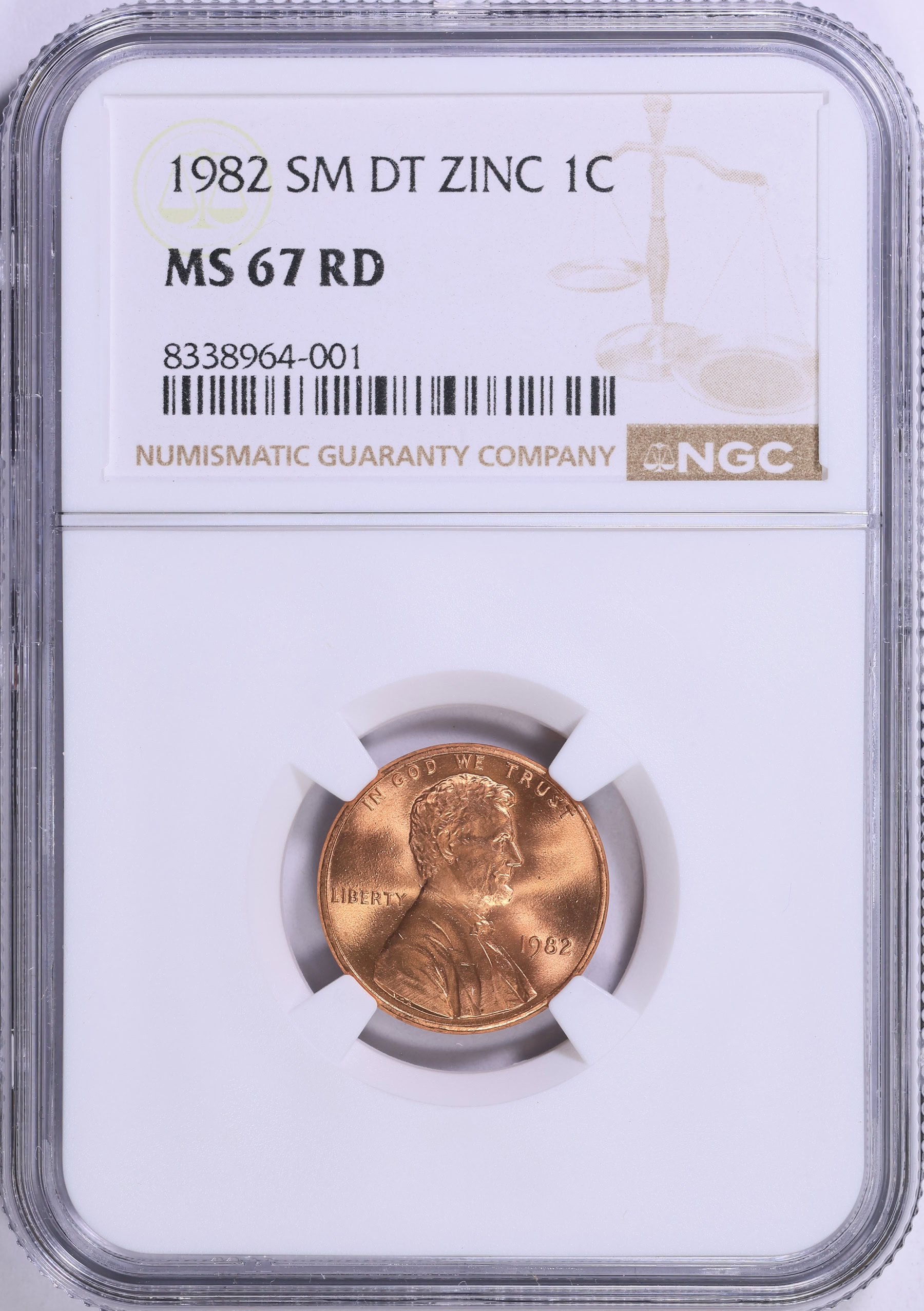 1982 Lincoln Cent Zinc Small Date NGC MS-67 RD (Item 1958788 ...