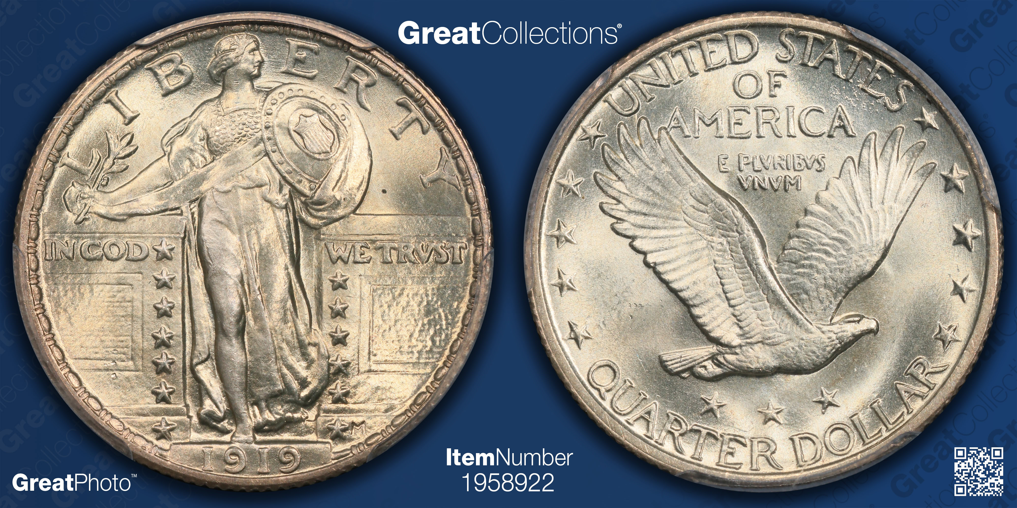 1919 Standing Liberty Quarter PCGS MS-65 FH (Item 1958922 ...