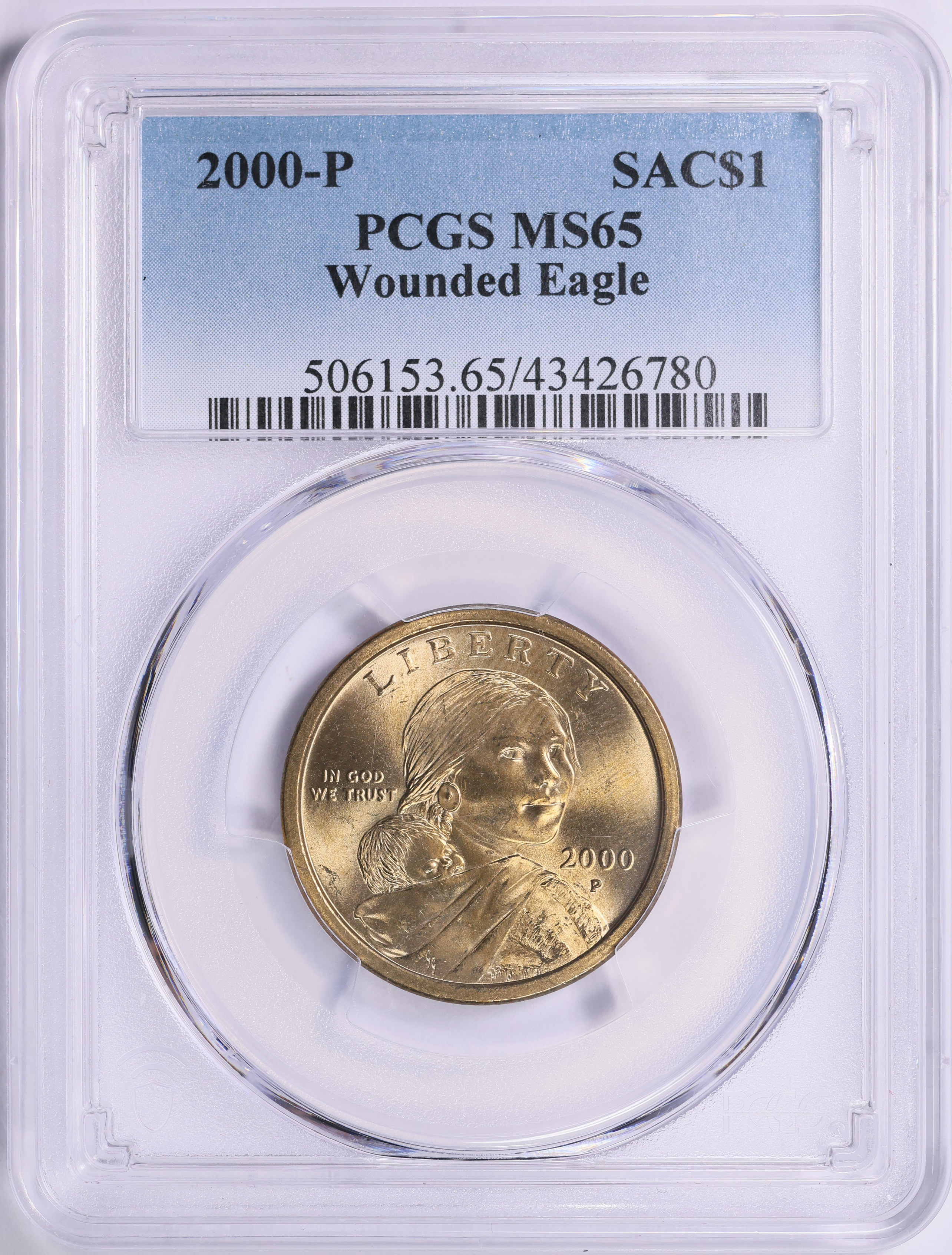 2000-P Sacagawea Dollar Wounded Eagle PCGS MS-65 (Item 1959128 ...