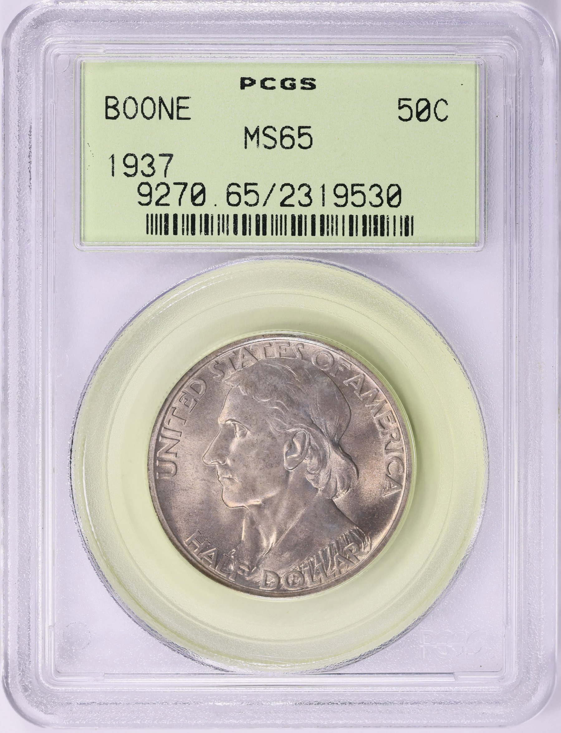 1937 Daniel Boone Bicentennial Half Dollar PCGS MS-65 OGH (Item 1959387 ...
