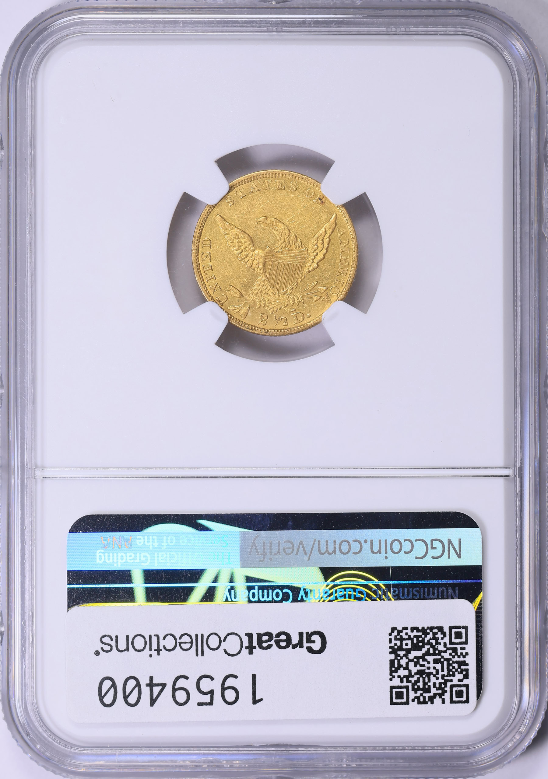 1839 Classic Gold Quarter Eagle HM-1 NGC Unc Details (Item 1959400 ...