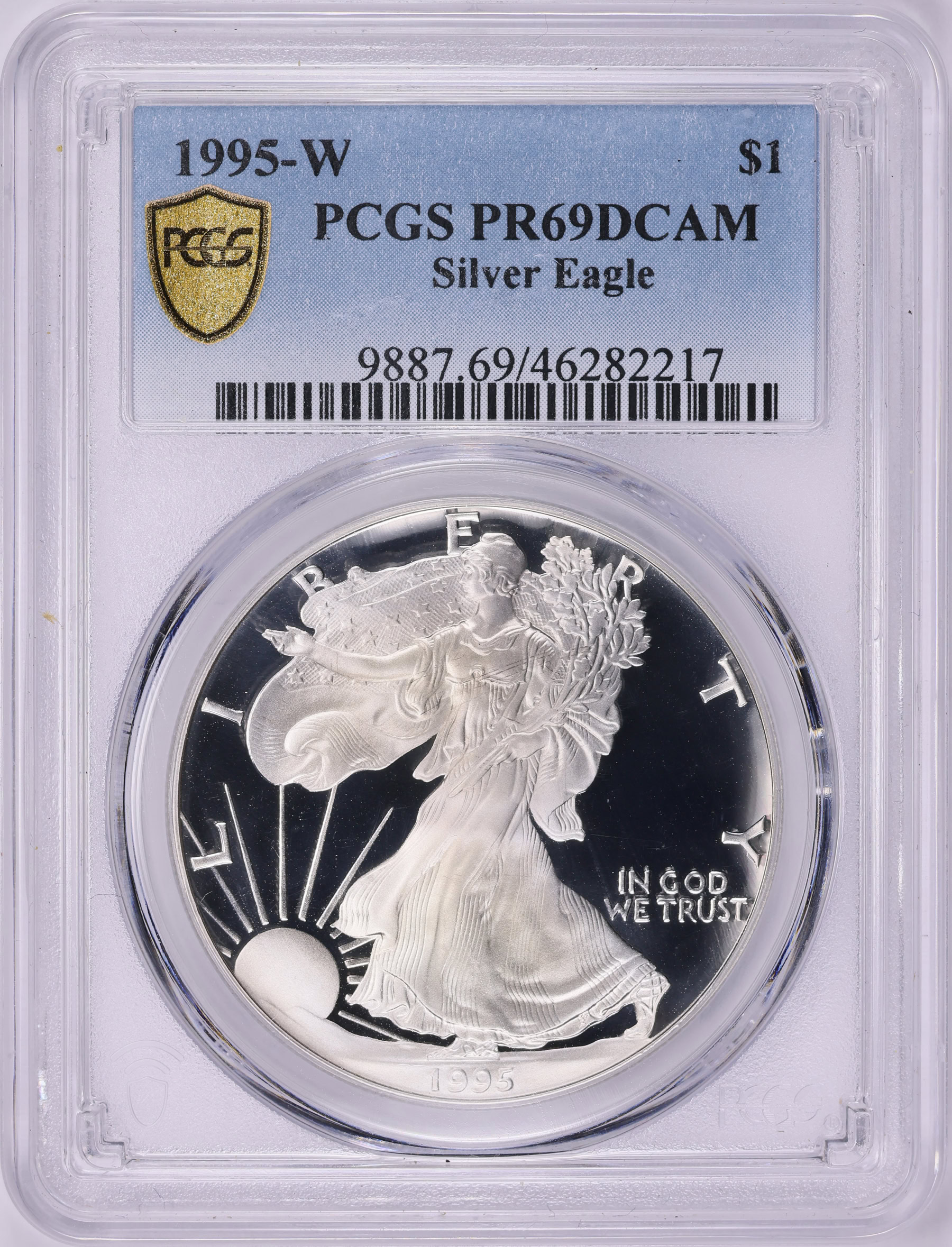 1995-W $1 Silver Eagle PCGS Proof-69 DCAM (Item 1959439 ...