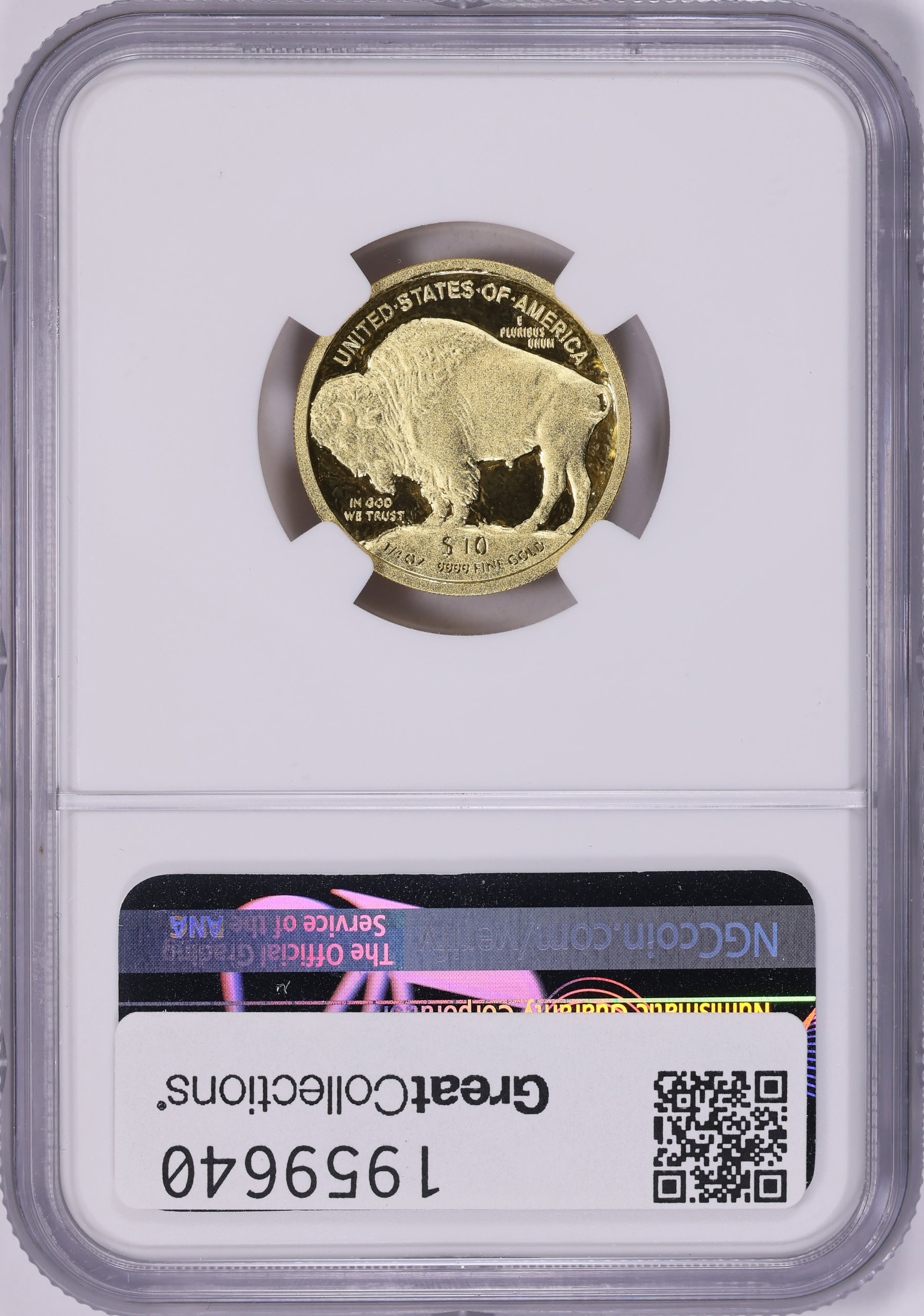 2008-W $10 Quarter-Ounce Gold American Buffalo NGC Proof-70 UC (Thomas ...