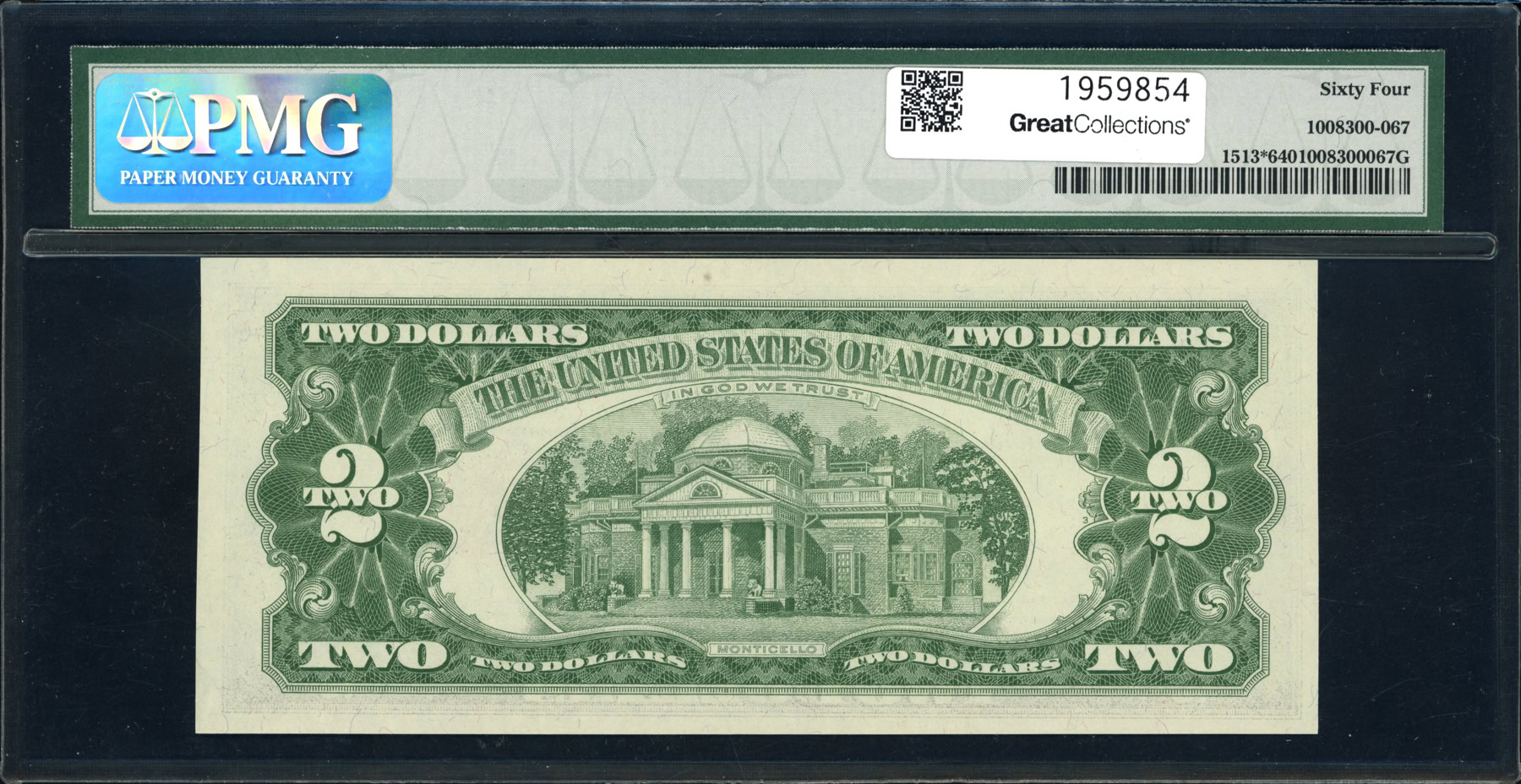 Fr. 1513* (*A Block) 1963 $2 Legal Tender Star Note Granahan / Dillon ...