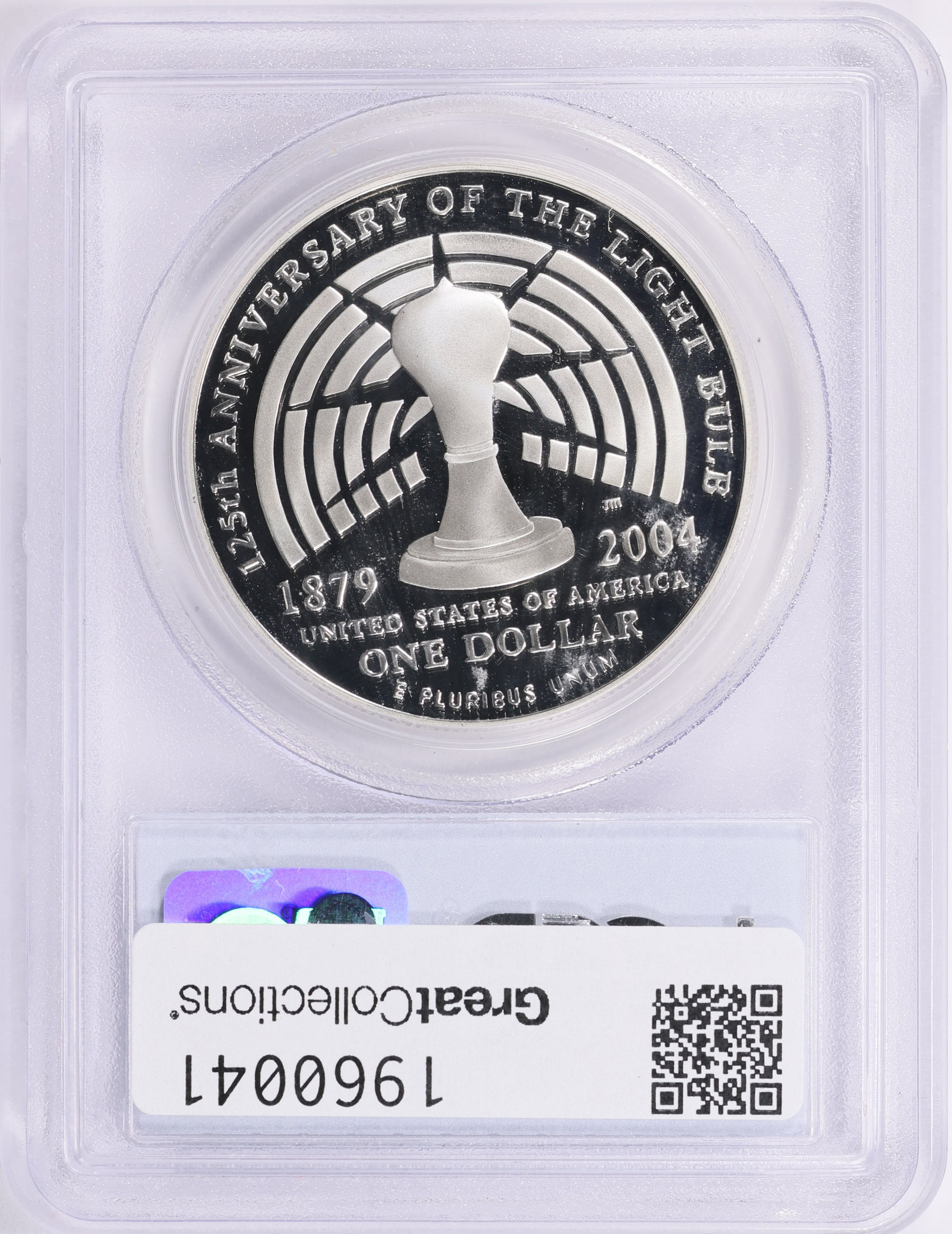 2004-P Thomas Alva Edison Silver Dollar PCGS Proof-70 DCAM | PCGS Cert ...