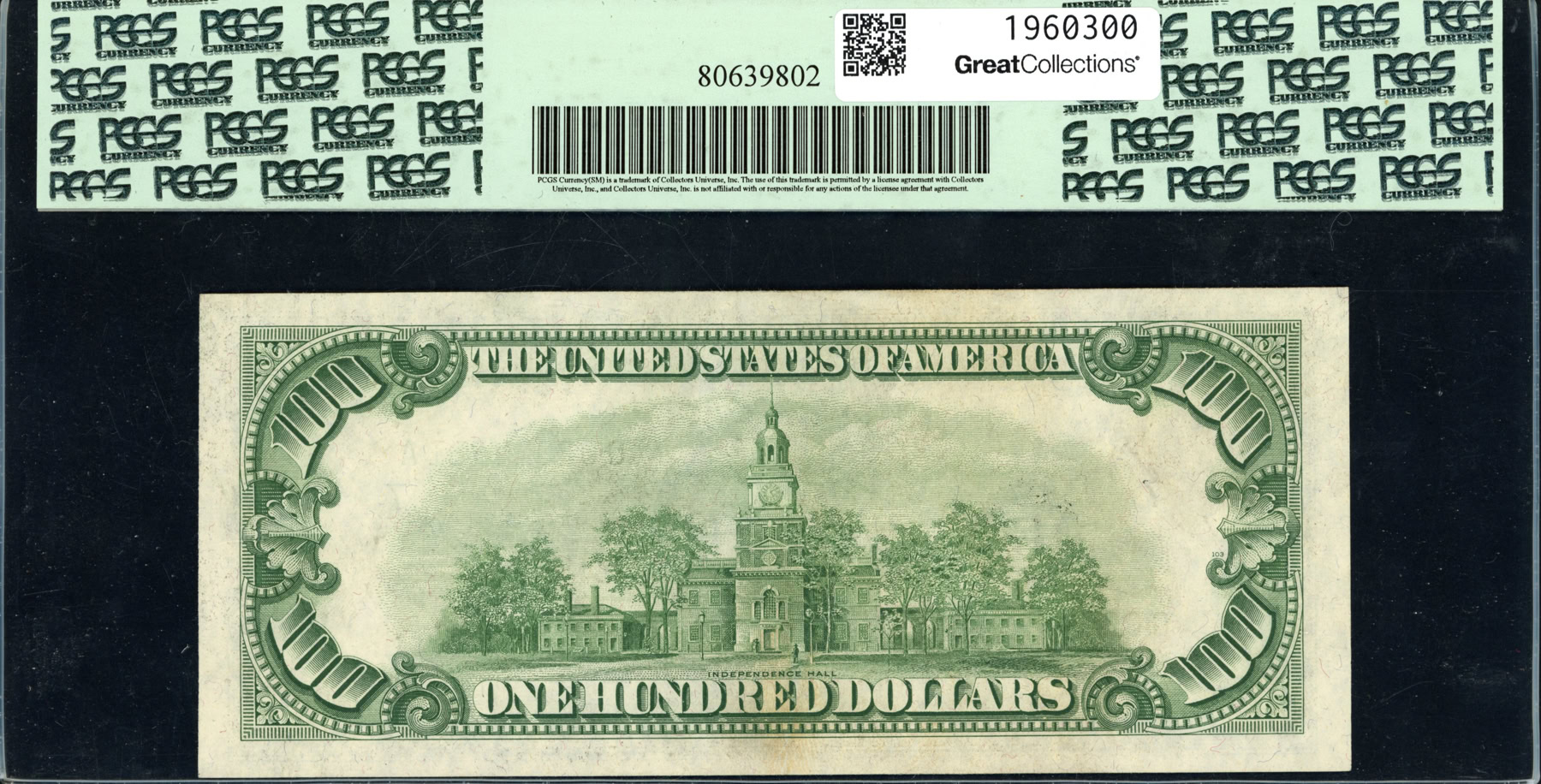 Fr. 2157-Gm (GA Block) 1950 $100 Chicago Federal Reserve Mule Note ...