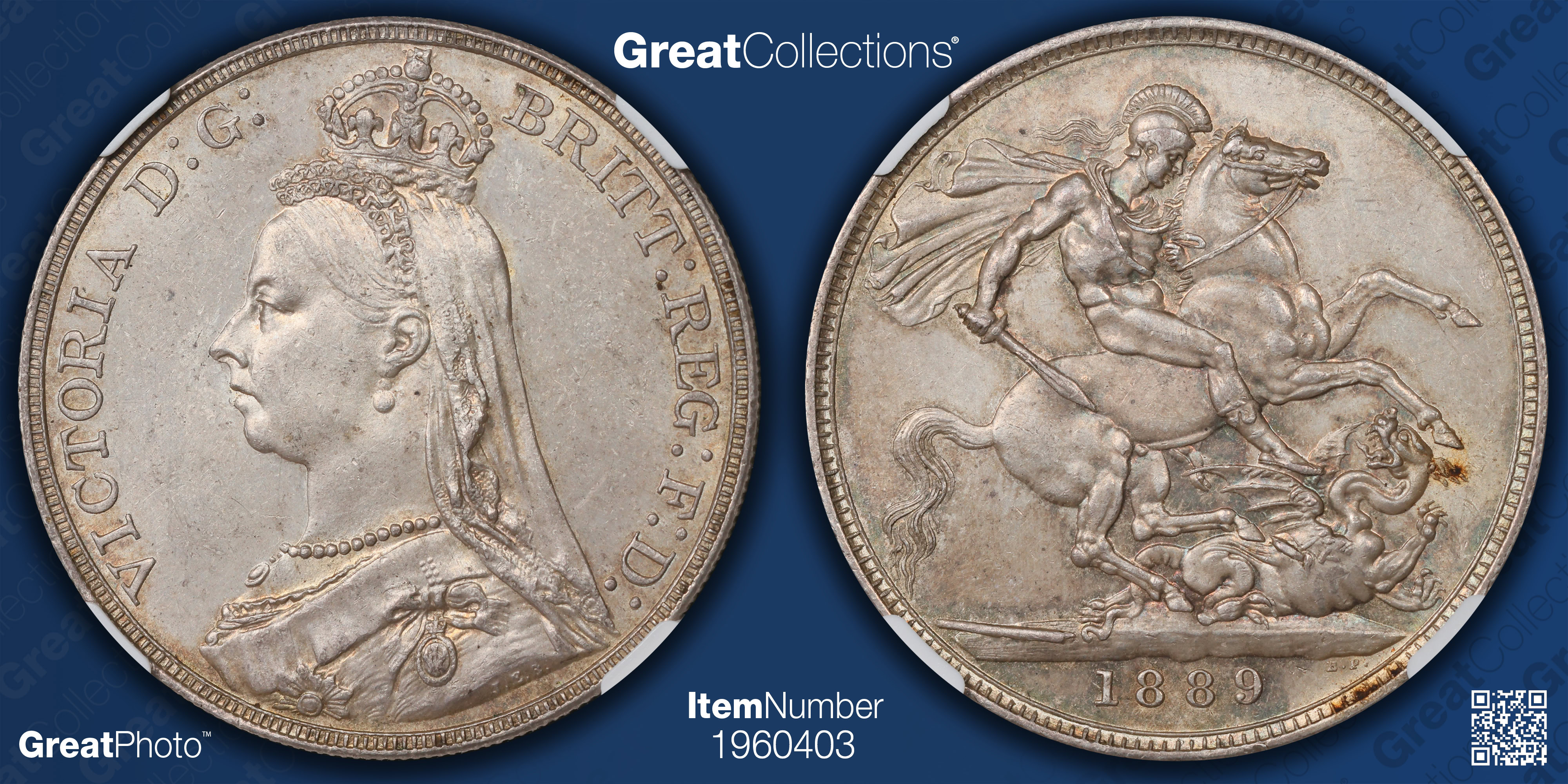 Great Britain 1889 Silver Crown KM-765 NGC MS-62 (Item 1960403 ...