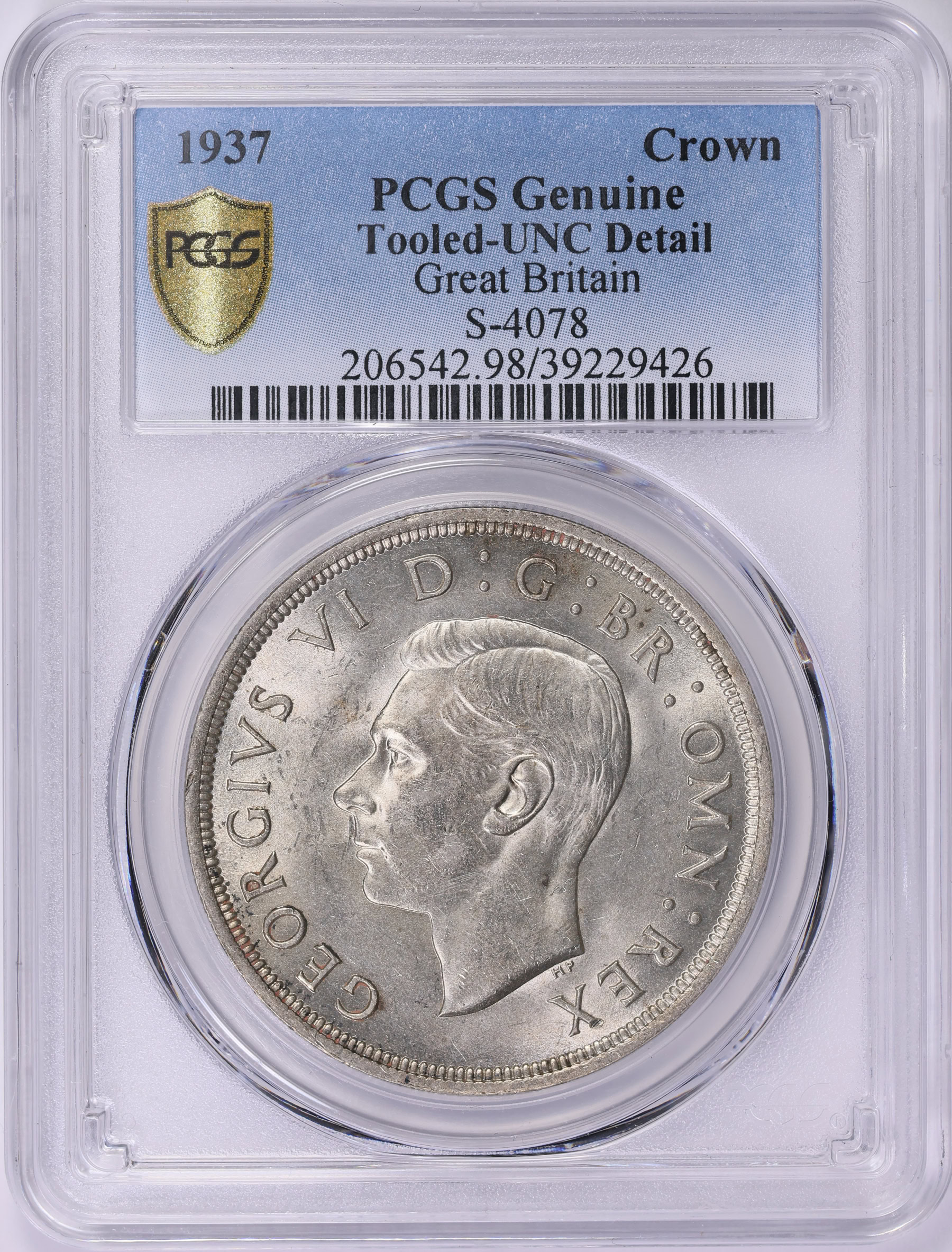 Great Britain 1937 Silver Crown KM-857 PCGS Genuine Unc Details (Item ...