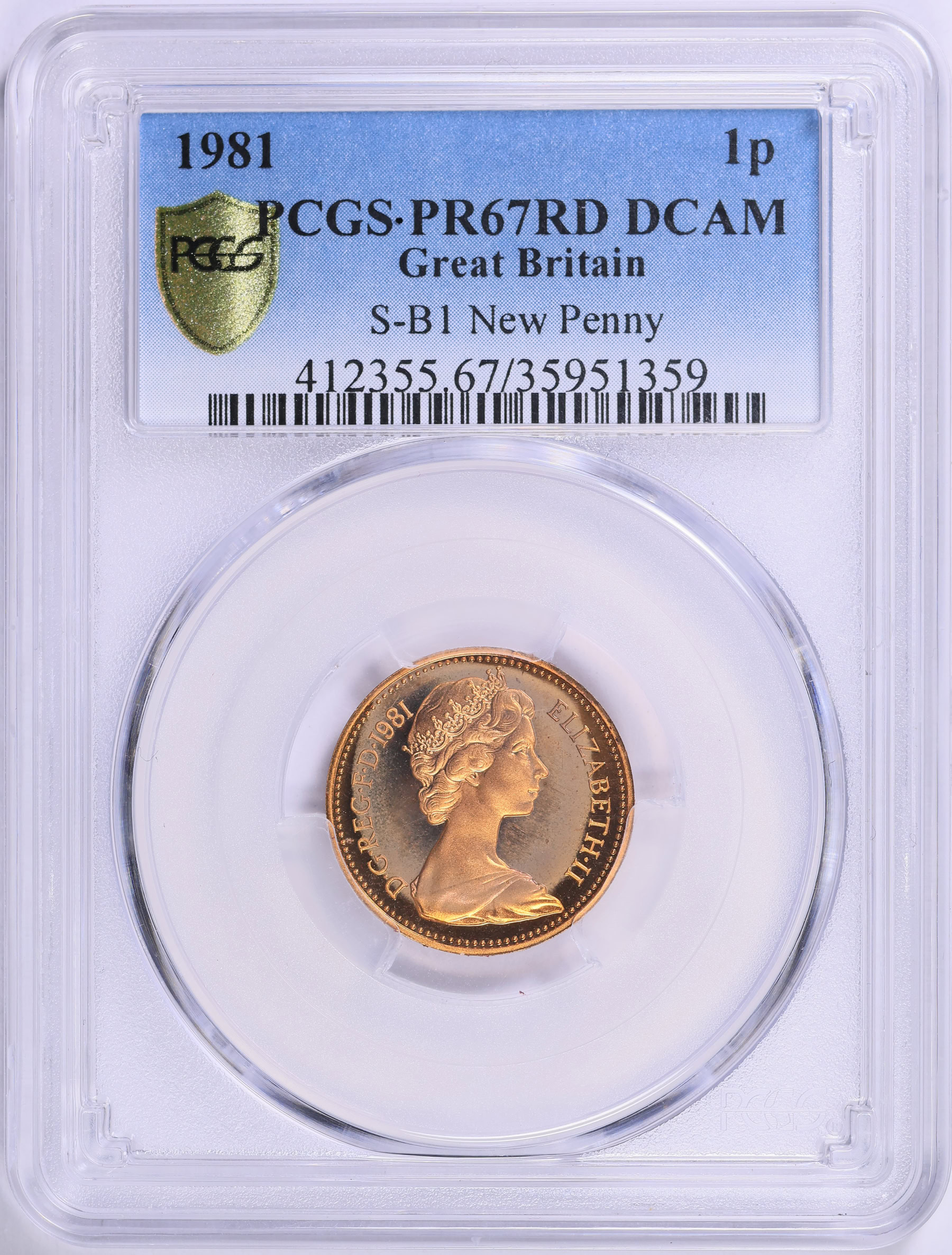 Great Britain 1981 Penny New Penny KM-915 PCGS Proof-67 RD DCAM (Item ...