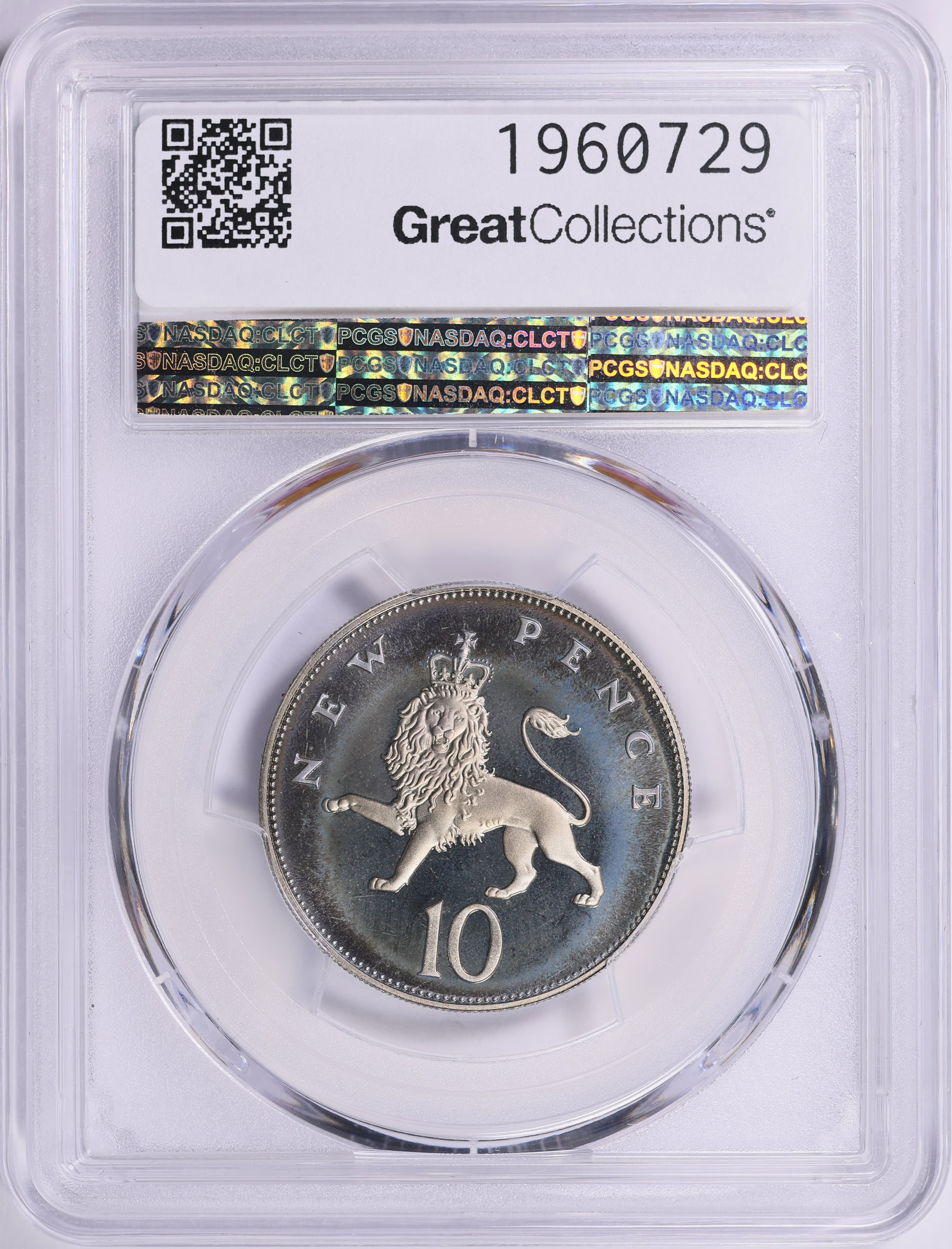 Great Britain 1981 10 Pence New Pence KM-912 PCGS Proof-68 DCAM (Toned ...
