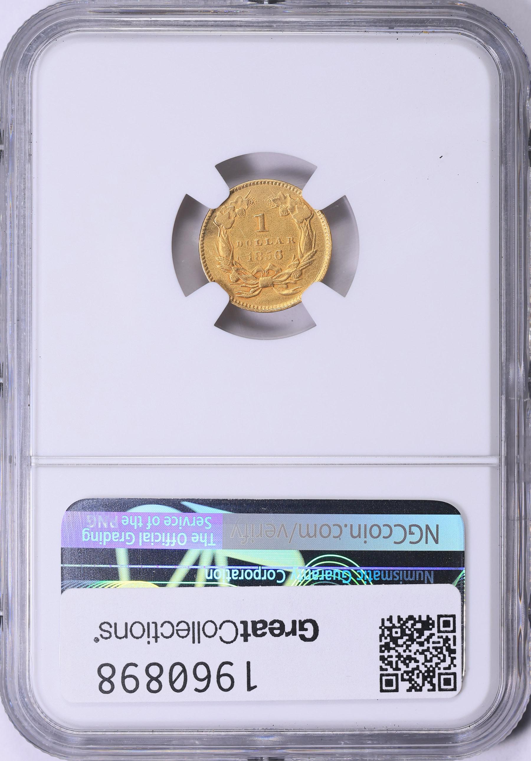 1856 Indian Princess Gold Dollar Slanted 5 NGC AU Details (Item 1960898 ...