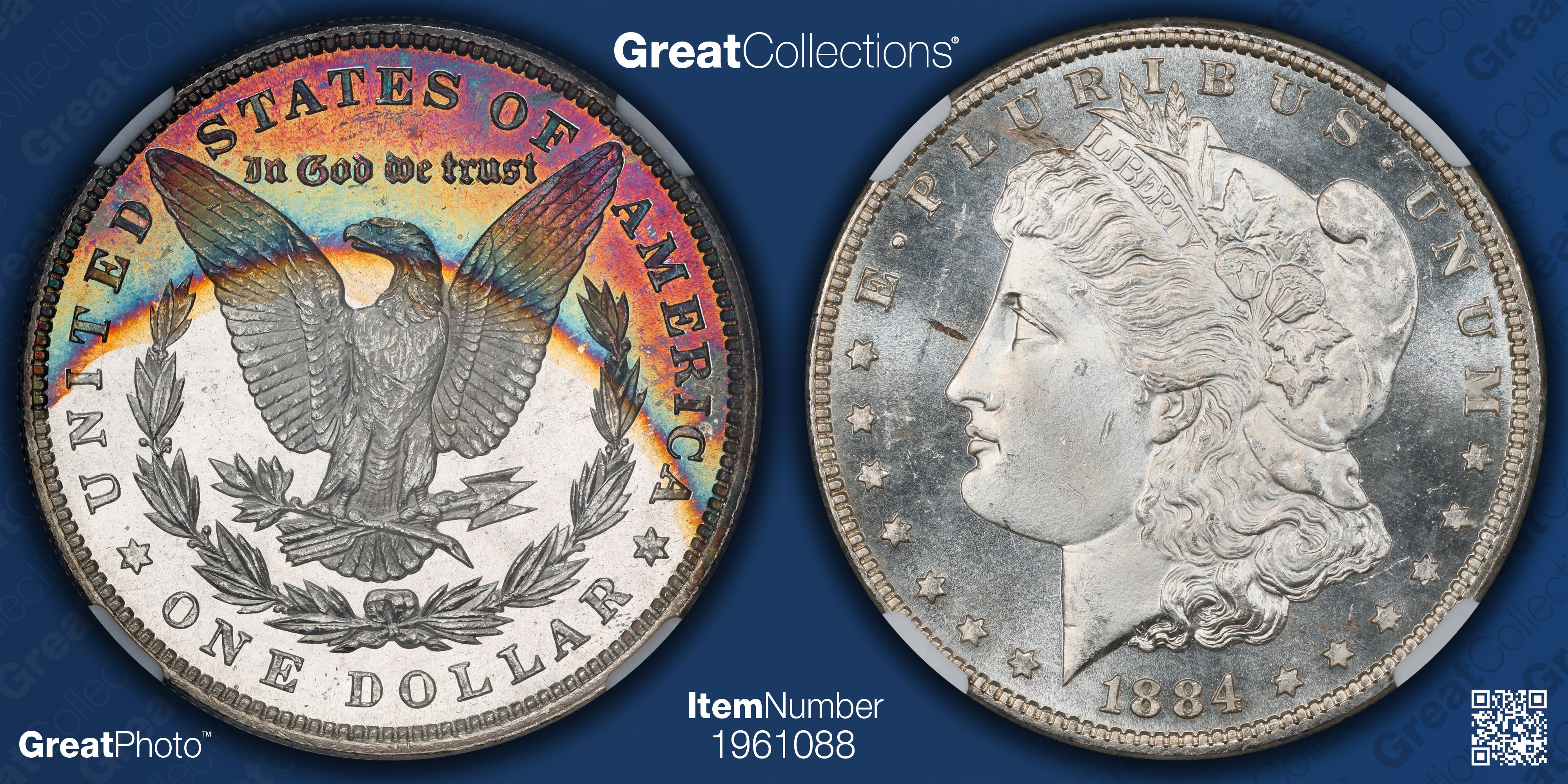 1884 Morgan Silver Dollar NGC MS-64 ★ PL (Toned) (Item 1961088 ...
