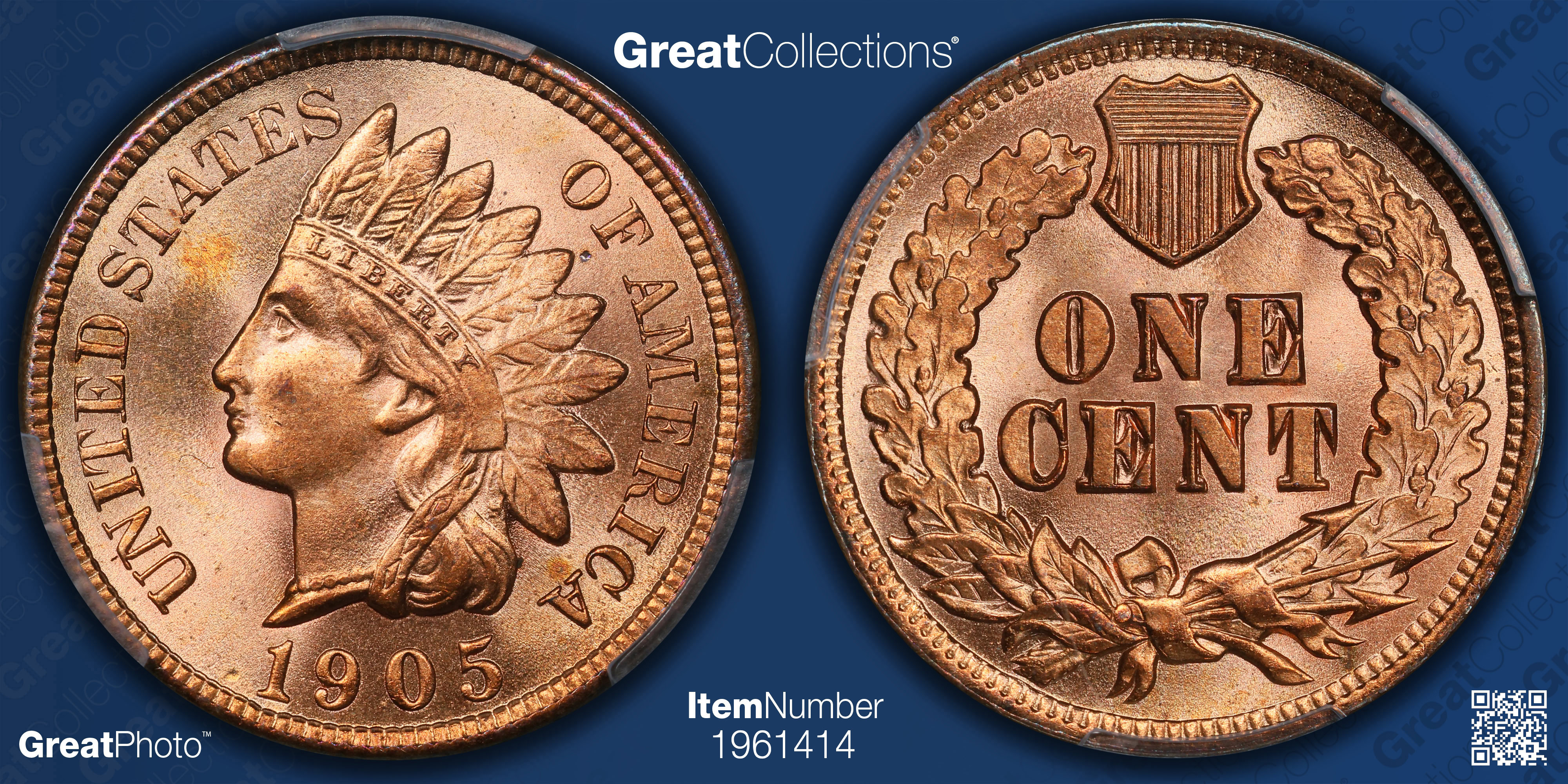 1905 Indian Cent PCGS MS-66+ RD (CAC Green) (Item 1961414 ...