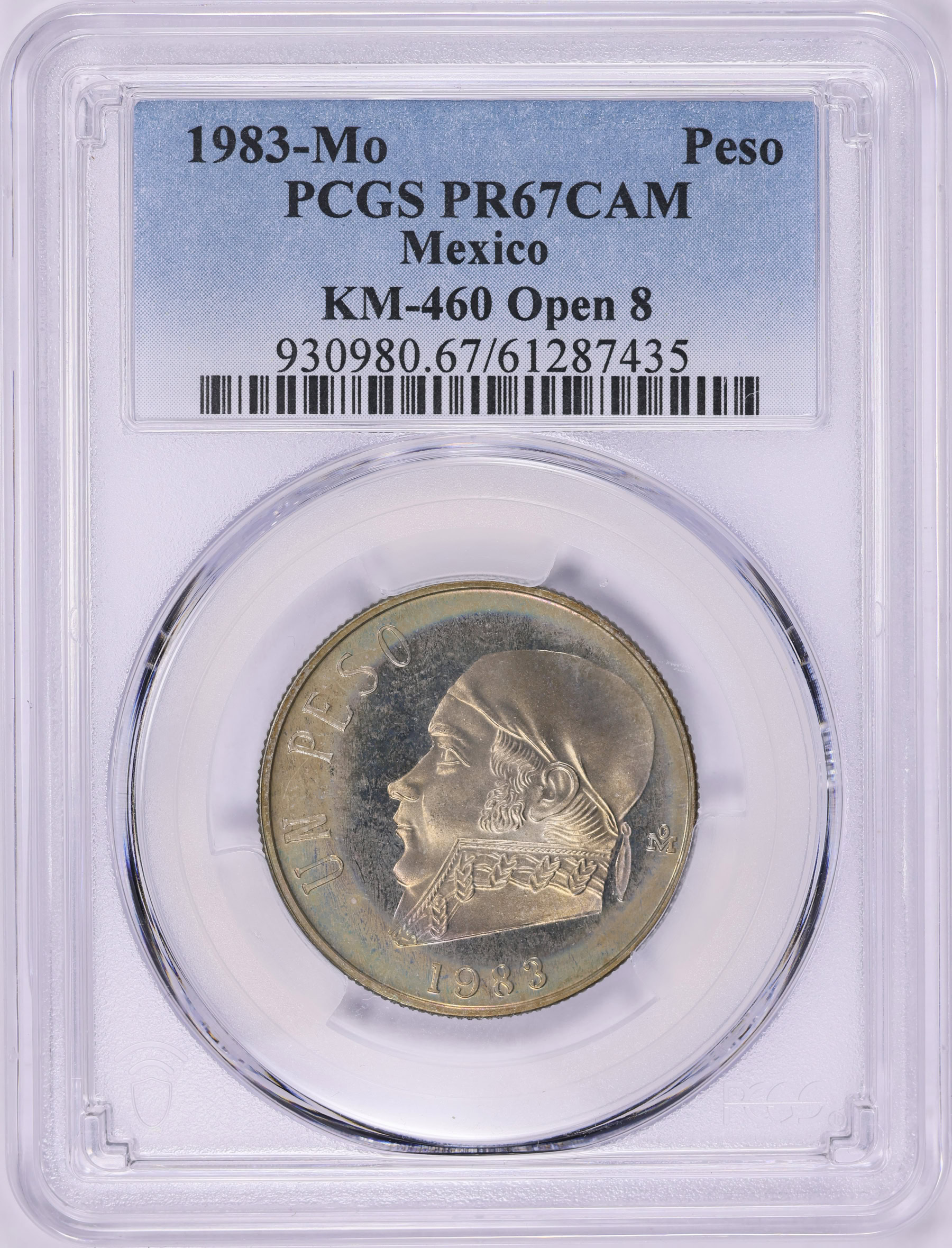 Mexico 1983-Mo Peso Open 8 KM-460 PCGS Proof-67 CAMEO | PCGS Cert ...