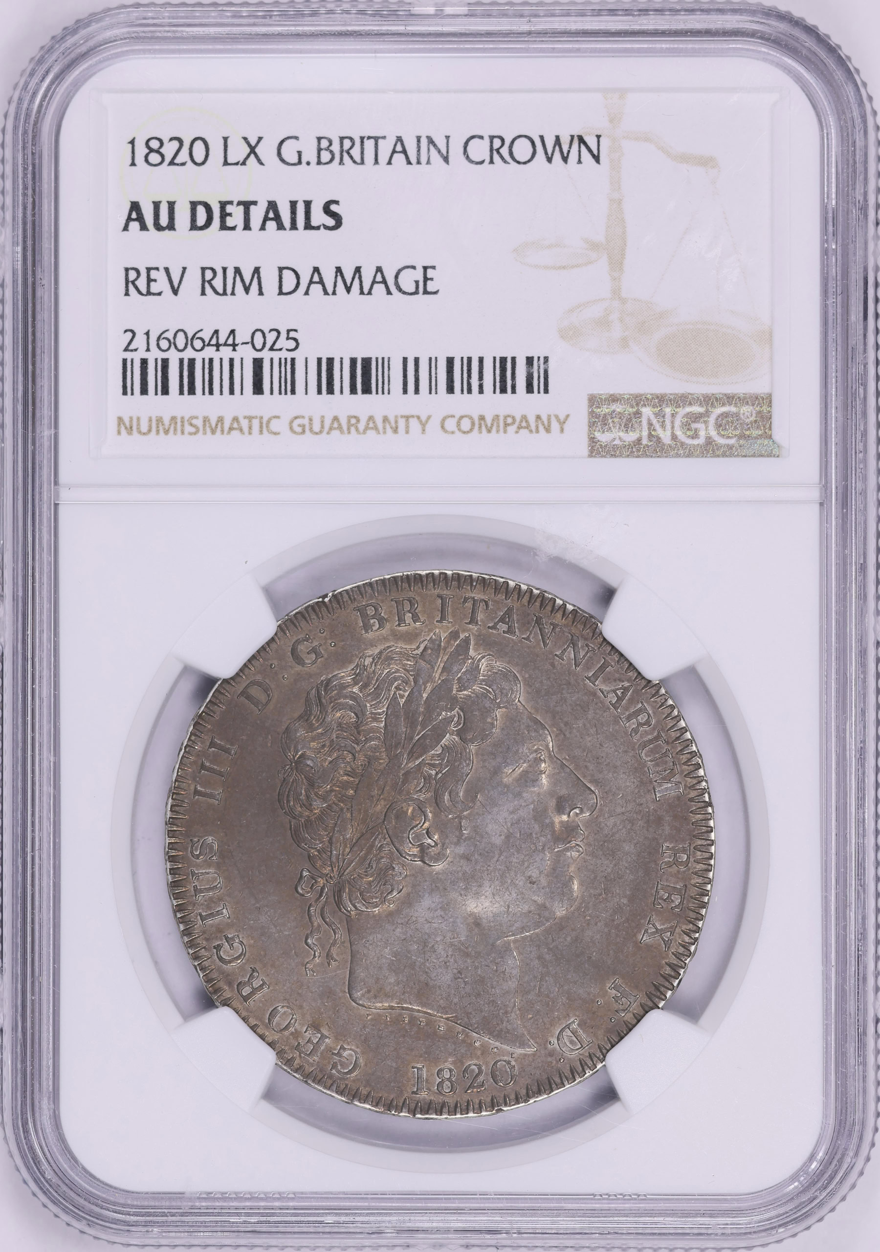 Great Britain 1820 Silver Crown KM-675 NGC AU Details (Item 1961573 ...