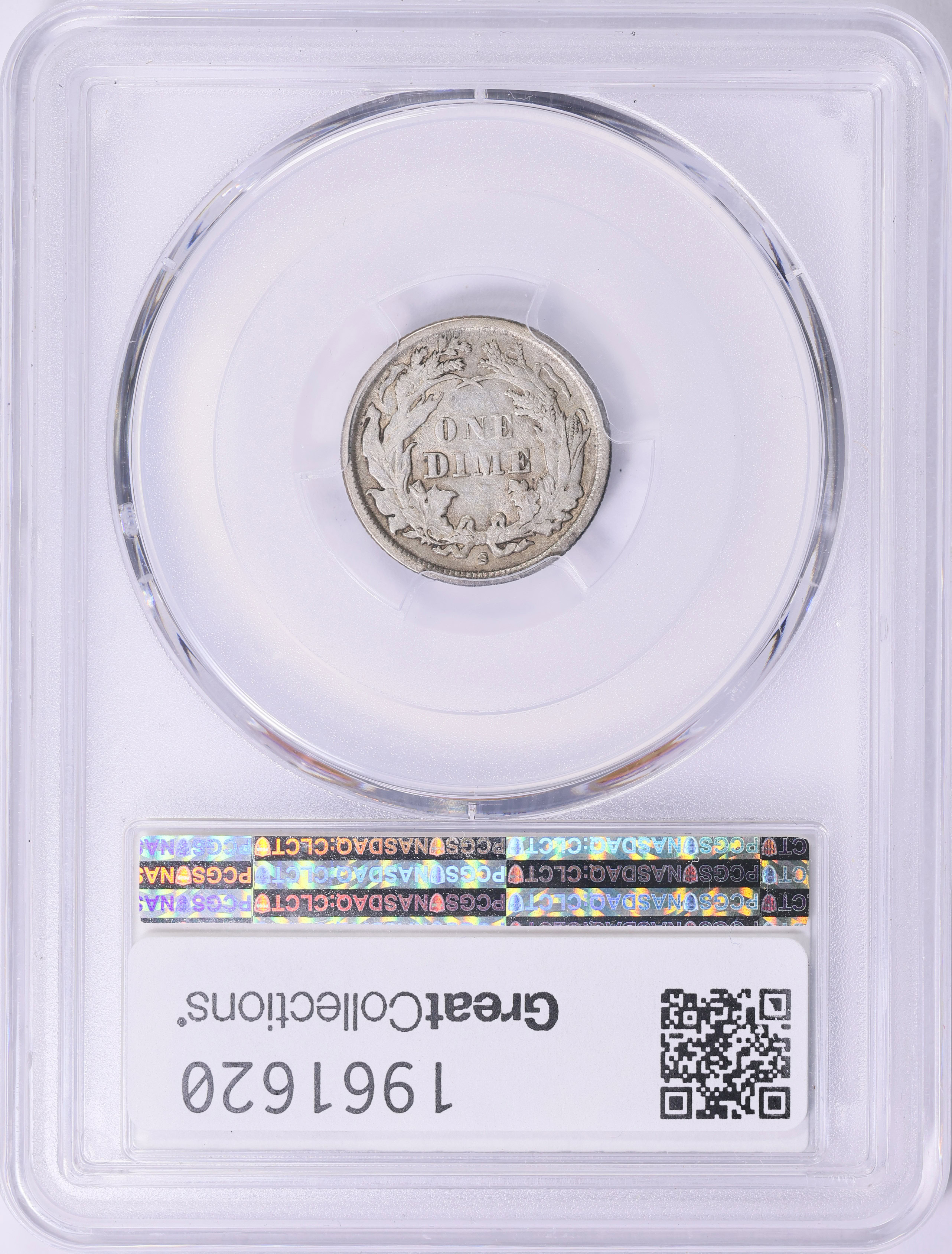 1869-S Seated Liberty Dime PCGS XF-45 (Item 1961620) | GreatCollections ...