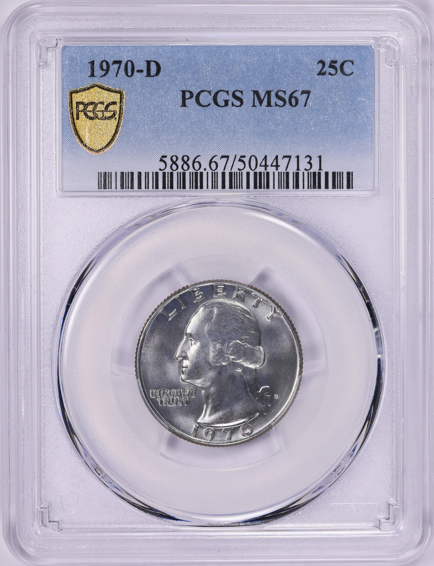 1970-D Washington Quarter PCGS MS-67 (Item 1961653) | GreatCollections ...