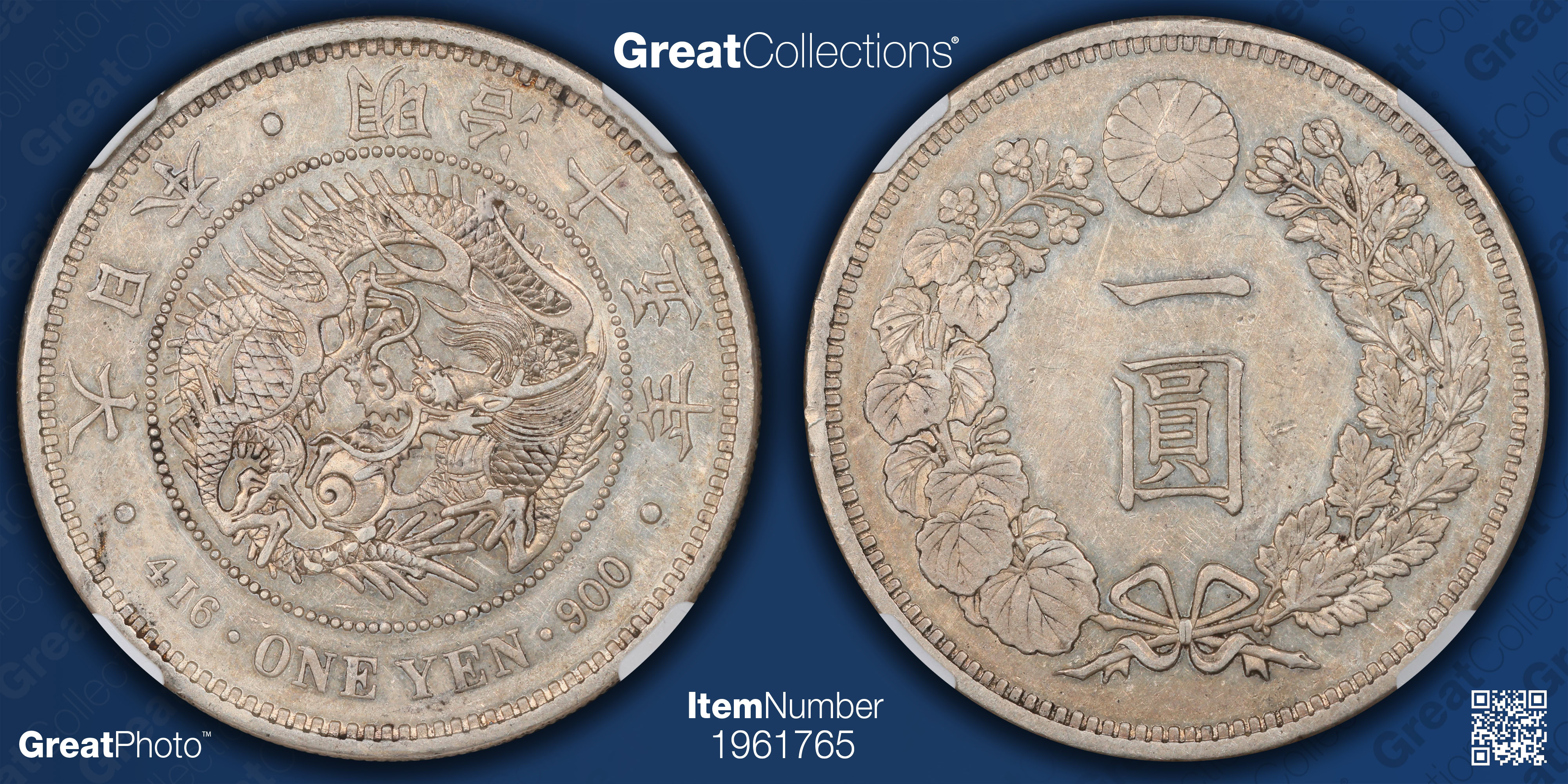 Japan Year 15 (1882) Silver Yen Y-A25.2 NGC AU-55 (Item 1961765 ...