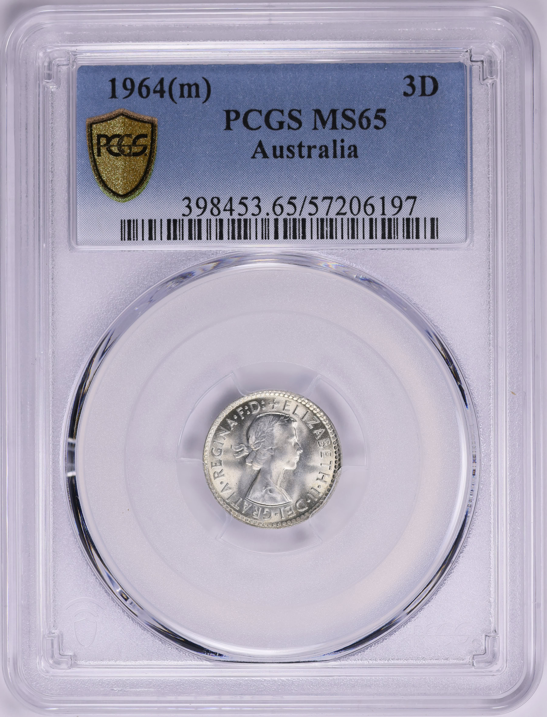 Australia 1964-(M) Silver 3 Pence KM-57 PCGS MS-65 (Item 1961843 ...