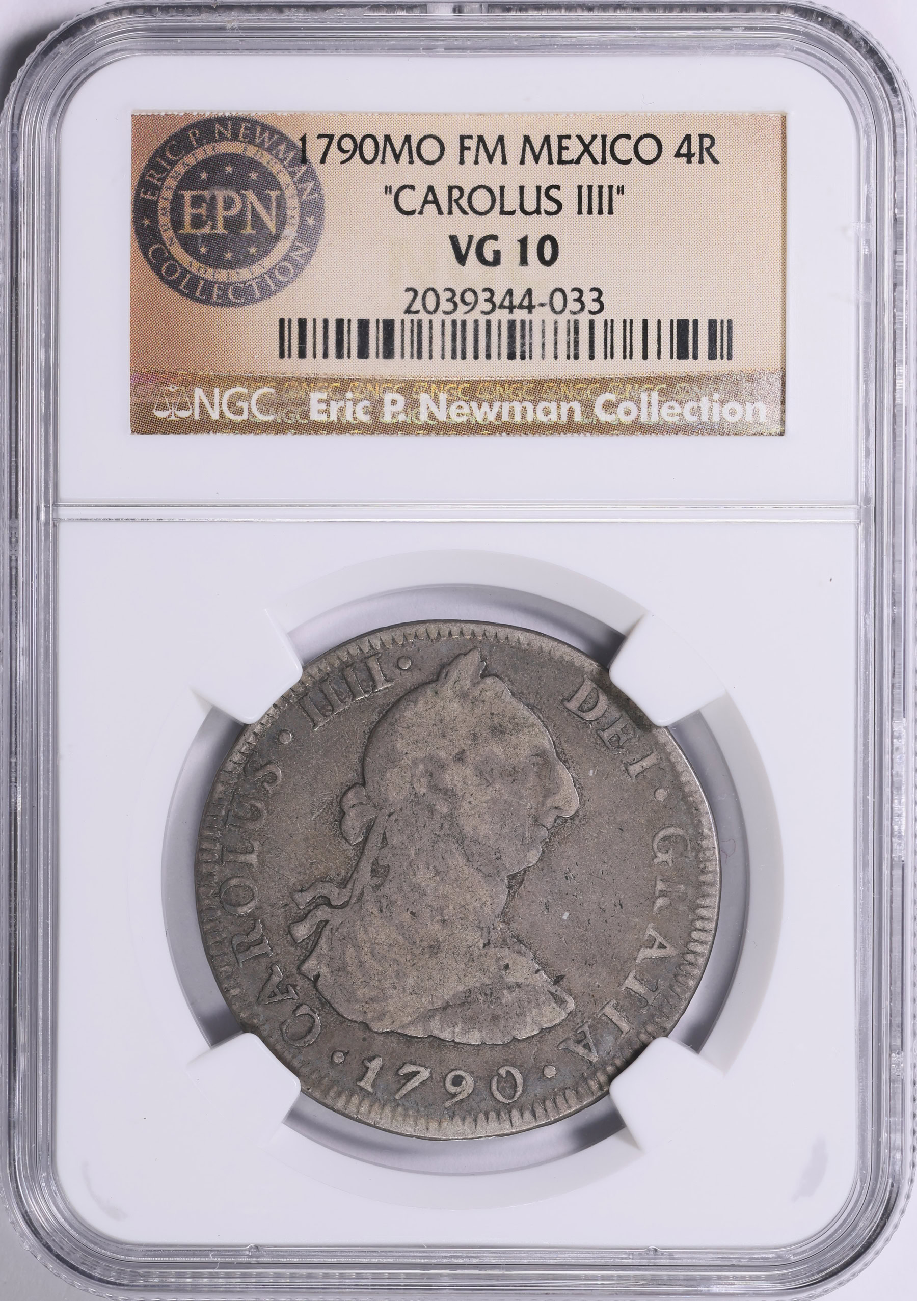 Mexico 1790-Mo FM Silver 4 Reales CAROLUS IIII KM-90 NGC VG-10 (Ex ...