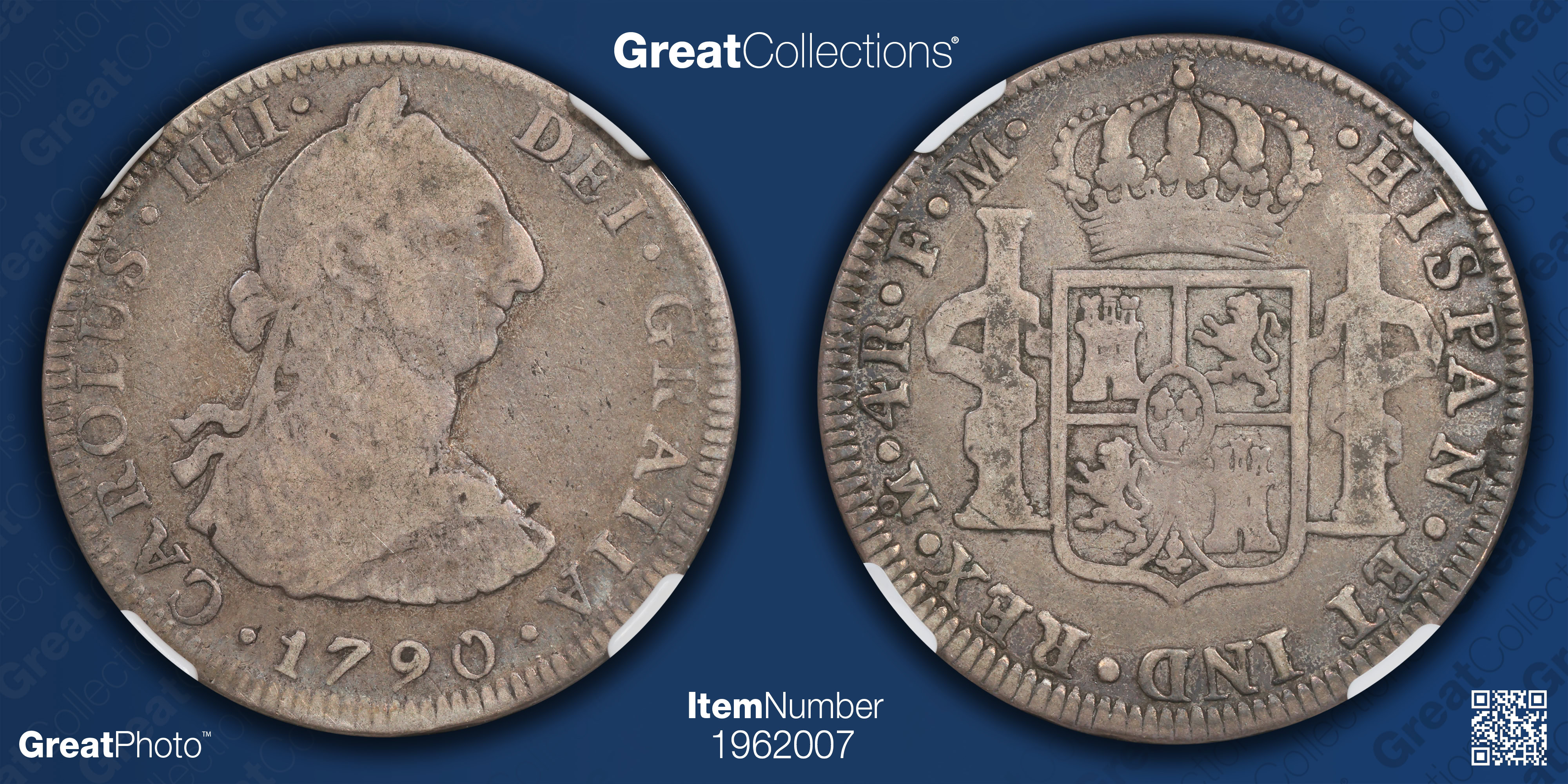 Mexico 1790-Mo FM Silver 4 Reales CAROLUS IIII KM-90 NGC VG-10 (Ex ...