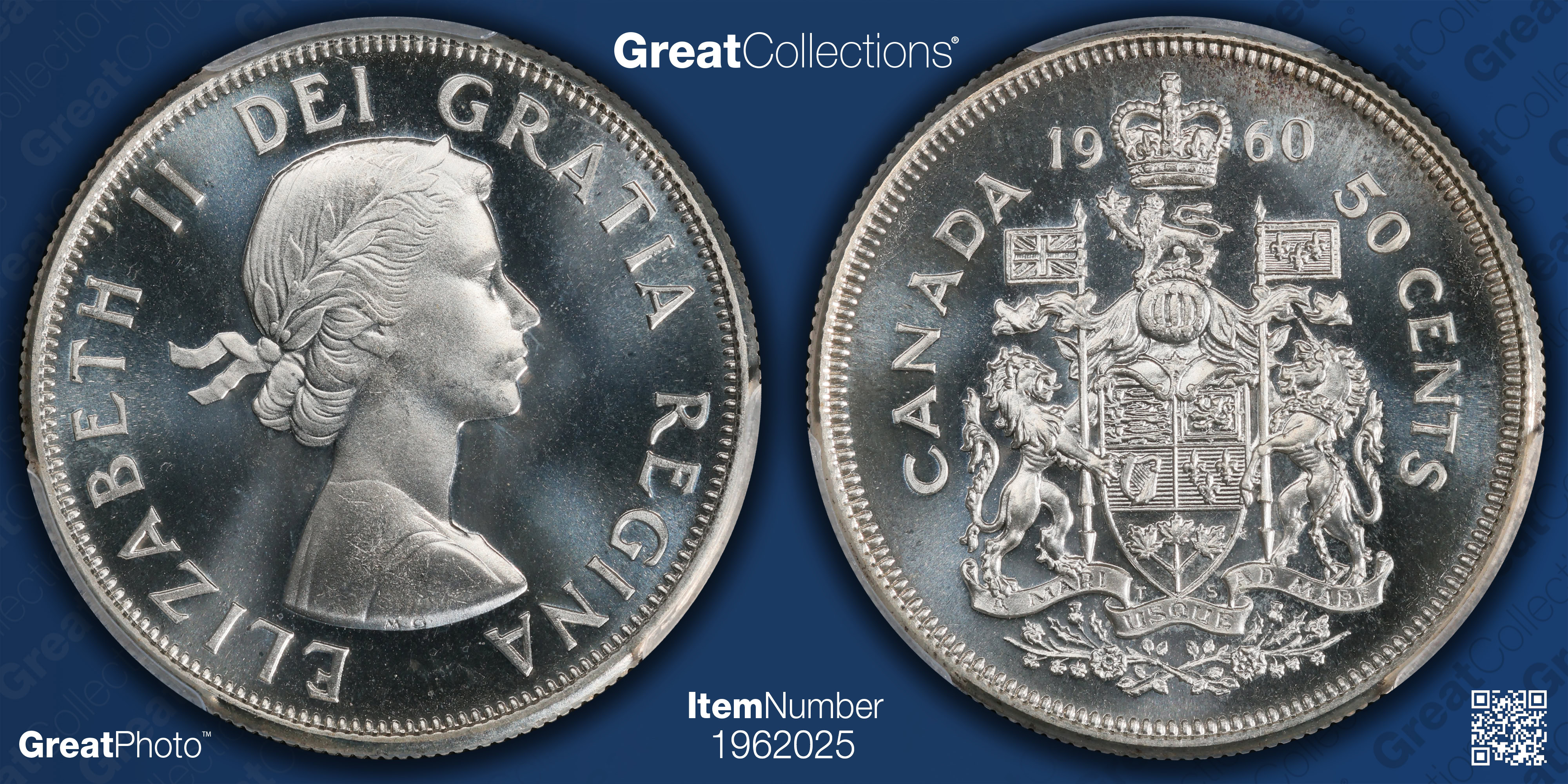 Canada 1960 Silver 50 Cents KM-56 PCGS PL-67 CAMEO (Item 1962025 ...