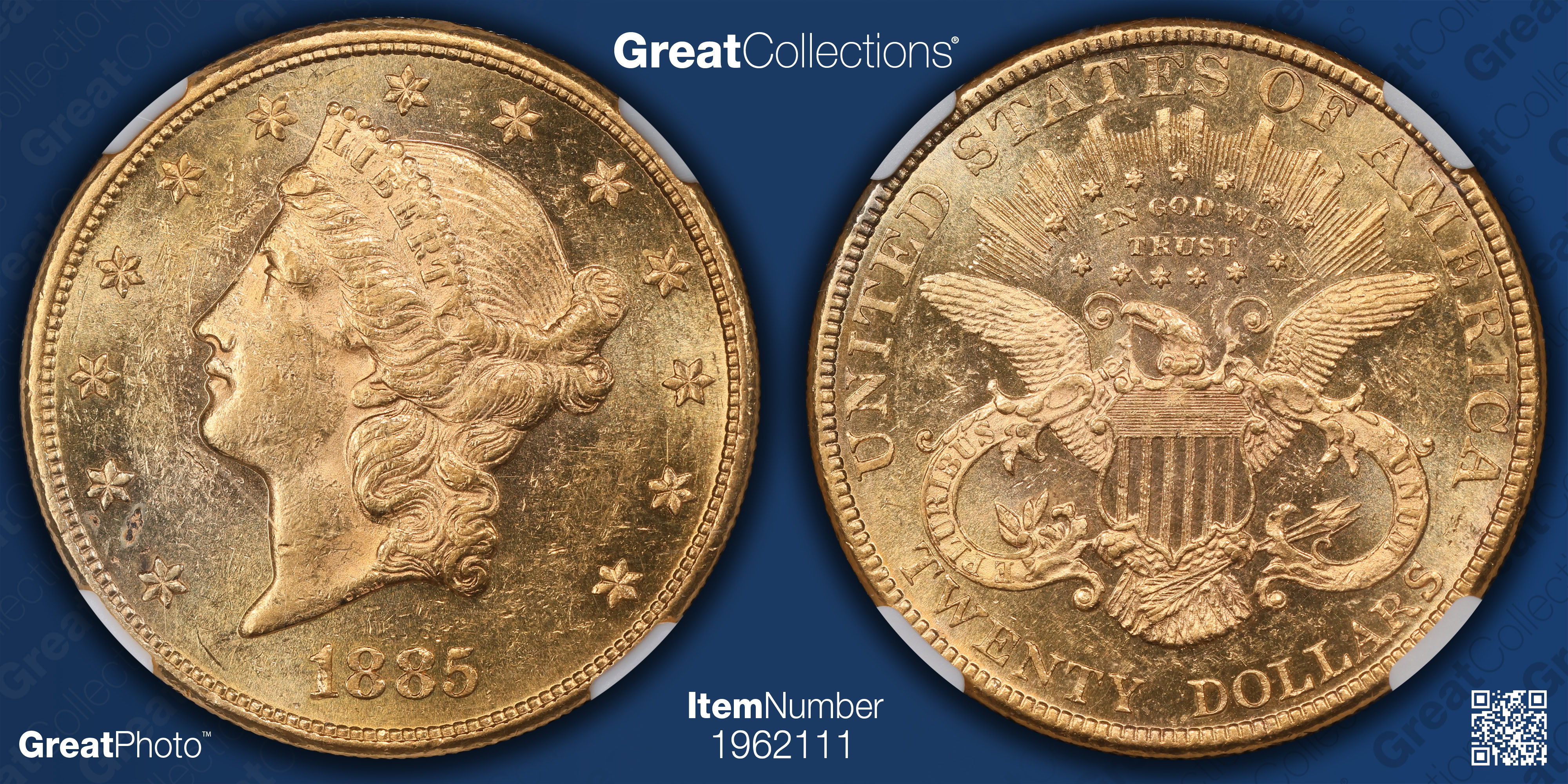 1885 Liberty Gold Double Eagle NGC MS-60 (Item 1962111 ...