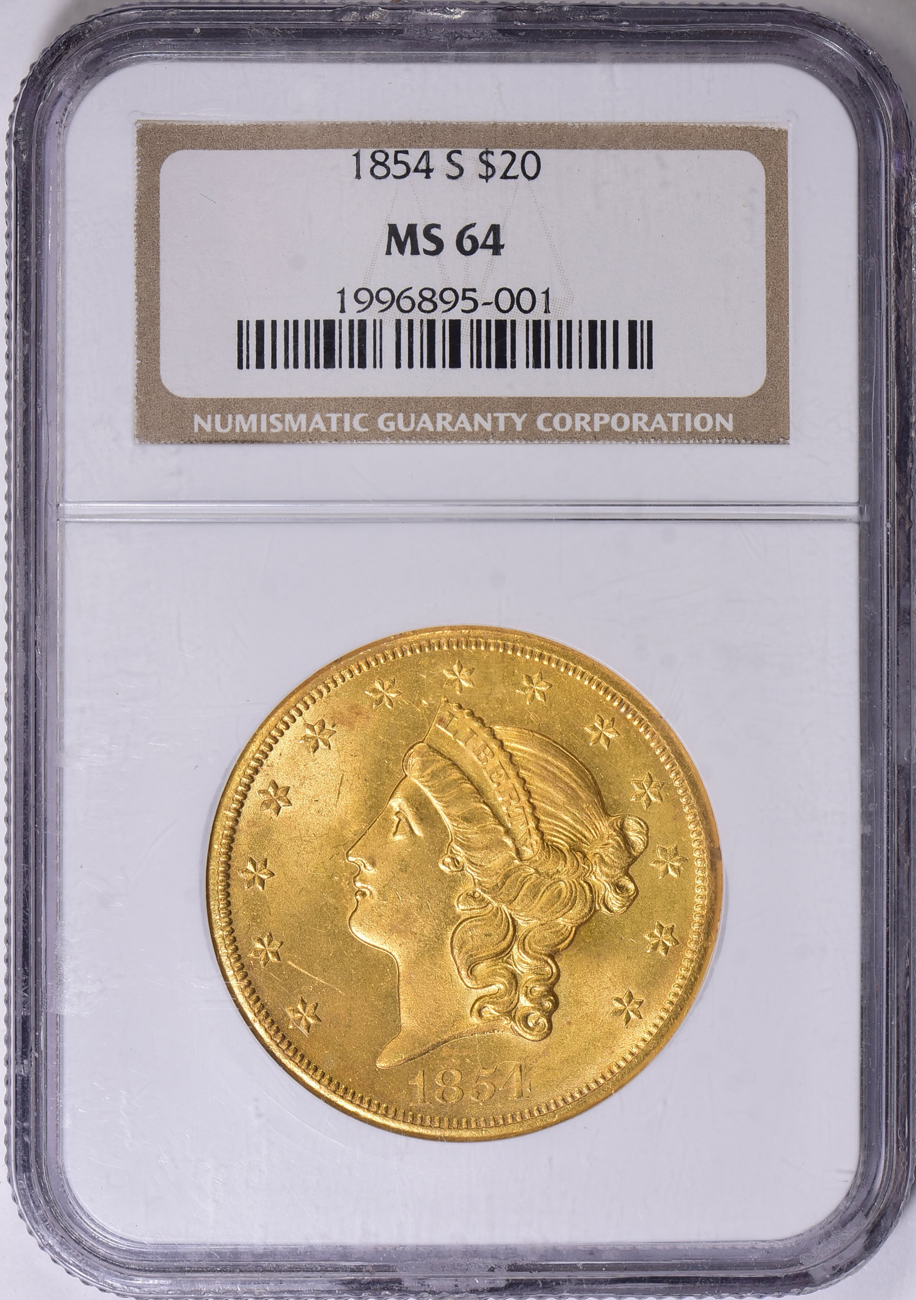 1854-S Liberty Gold Double Eagle NGC MS-64 (Item 1962116 ...