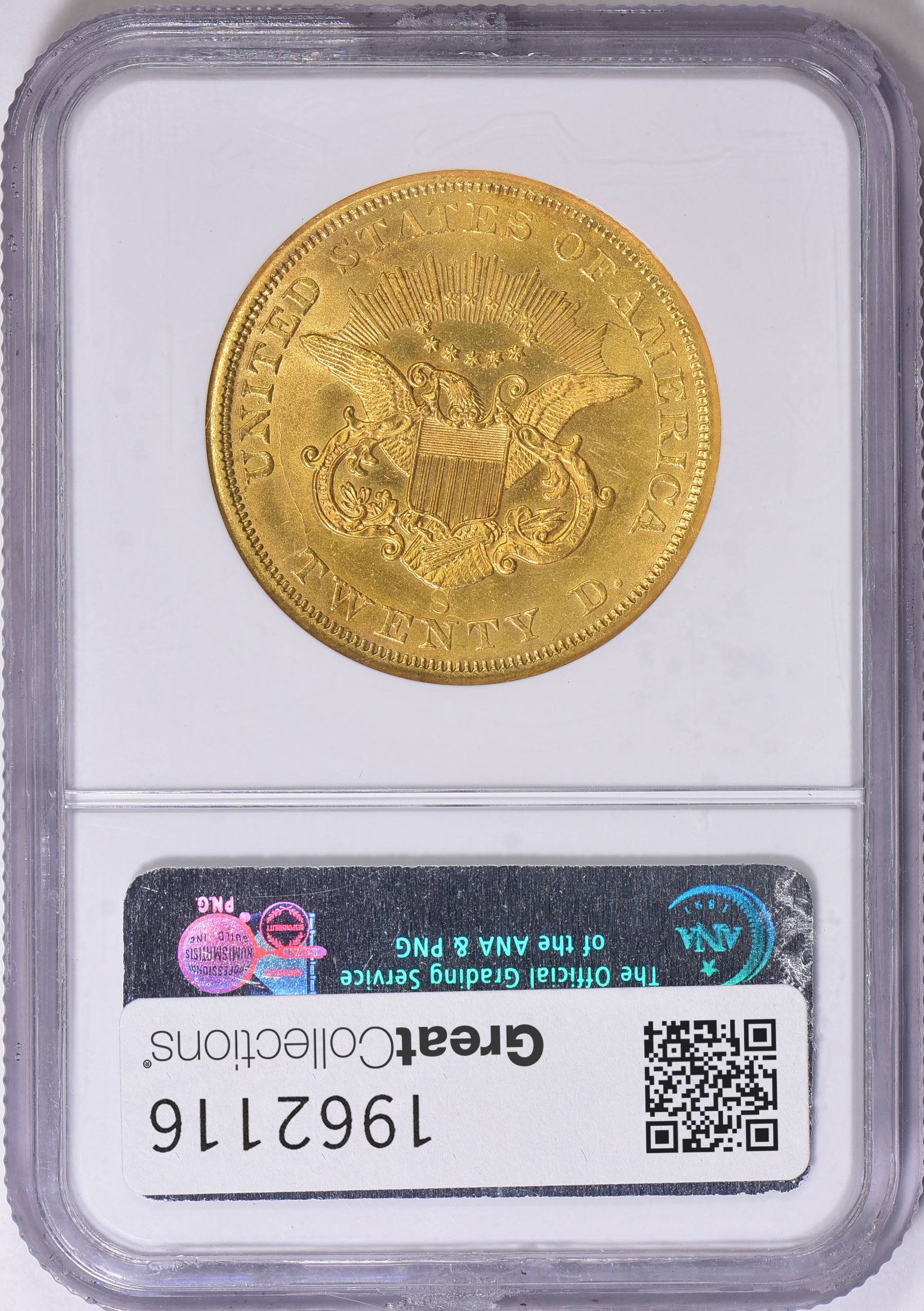 1854-S Liberty Gold Double Eagle NGC MS-64 (Item 1962116 ...
