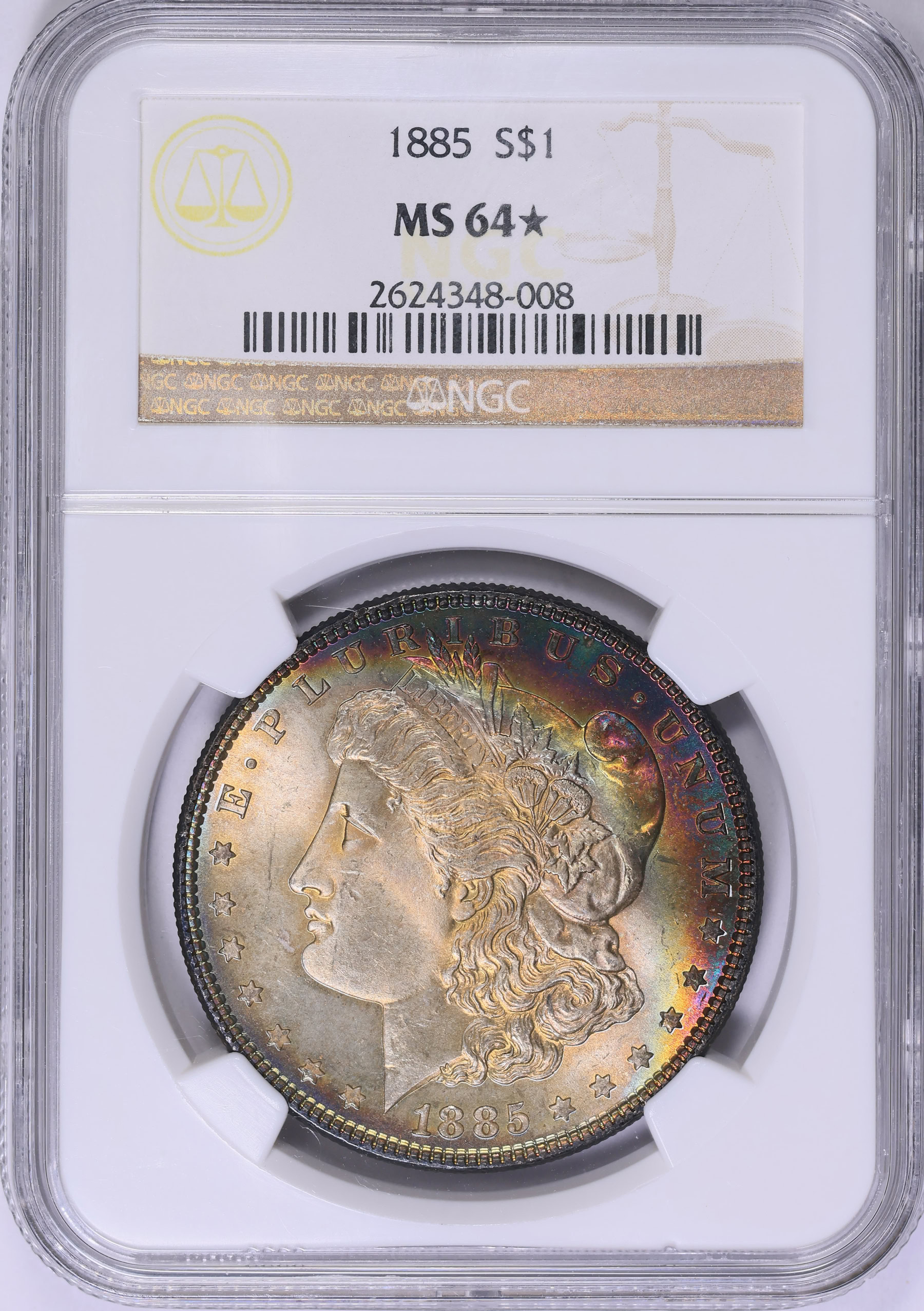 1885 Morgan Silver Dollar NGC MS-64 ★ (Toned) (Item 1962640 ...