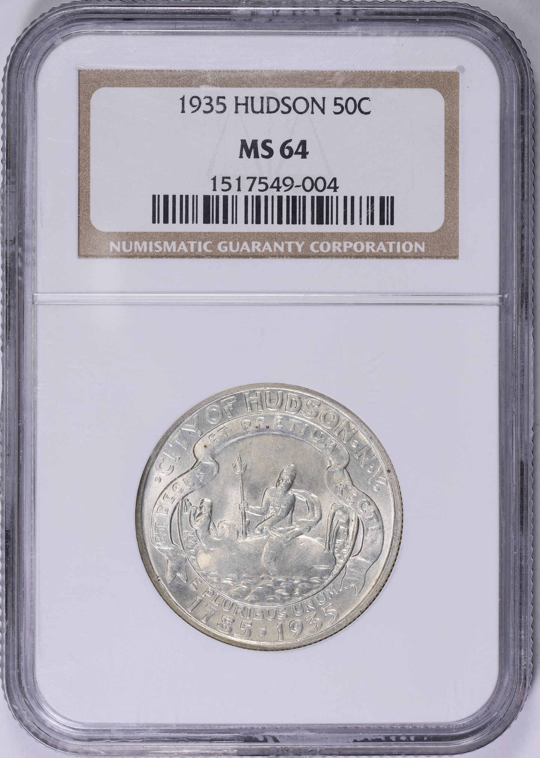 1935 Hudson, New York, Sesquicentennial Half Dollar NGC MS-64 (Item ...