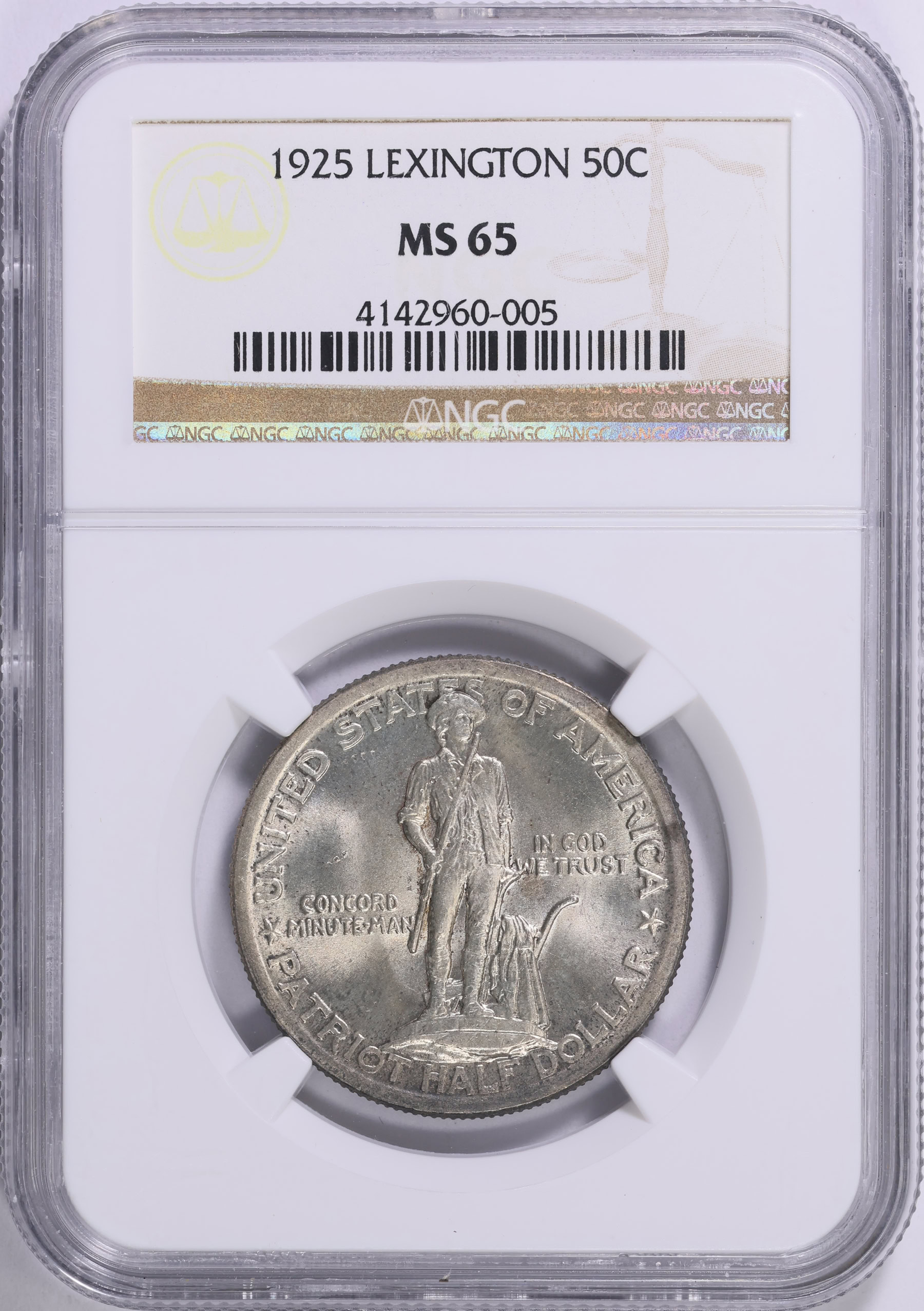 1925 Lexington-Concord Sesquicentennial Half Dollar NGC MS-65 (Item ...