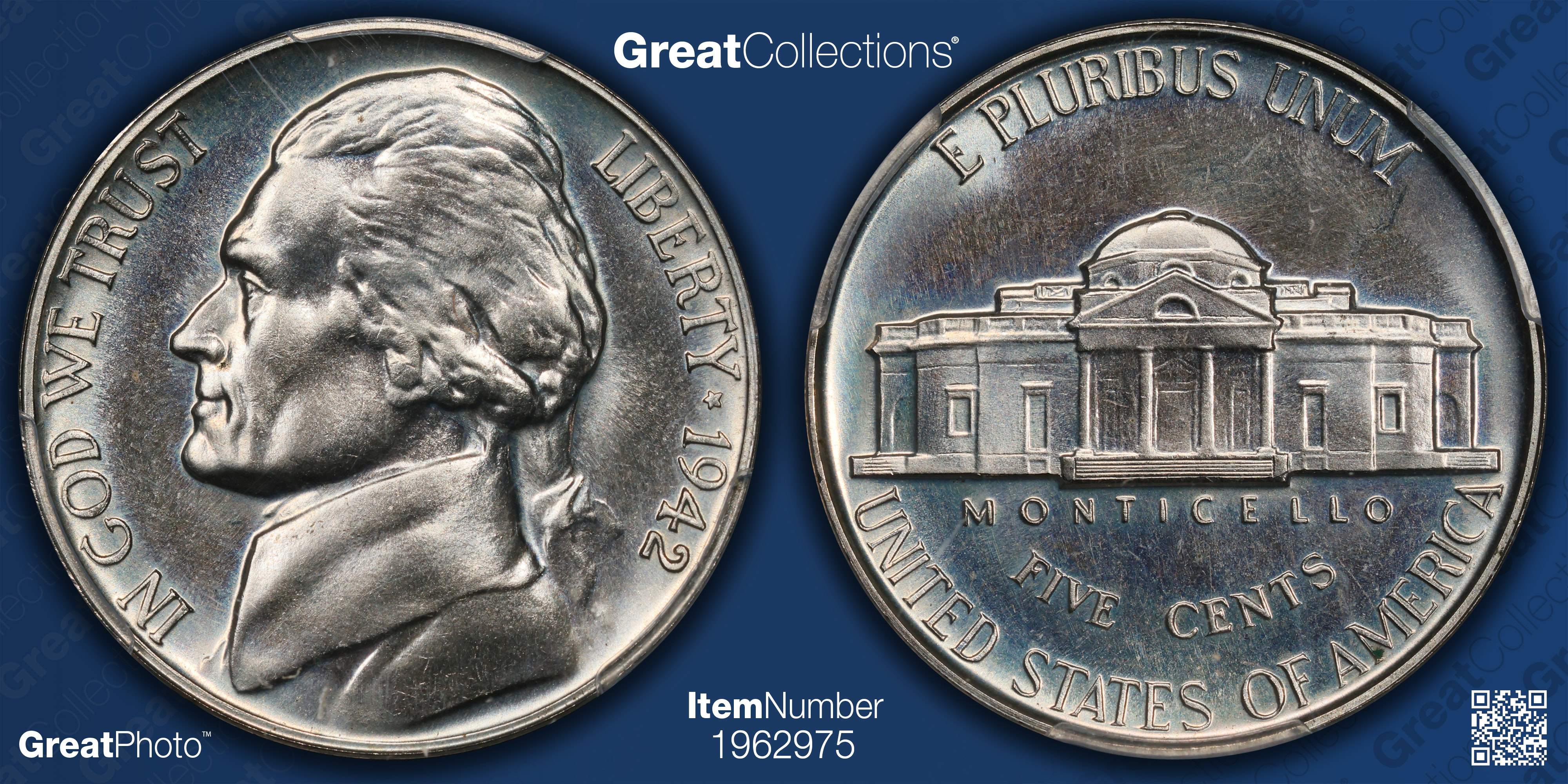 1942 Jefferson Nickel Type 1 PCGS Proof-66 (Item 1962975 ...
