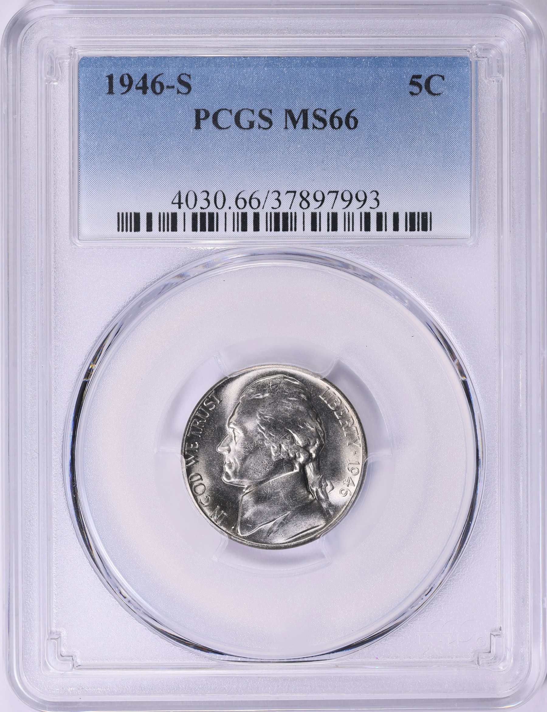 1946-S Jefferson Nickel PCGS MS-66 (Item 1962992) | GreatCollections ...