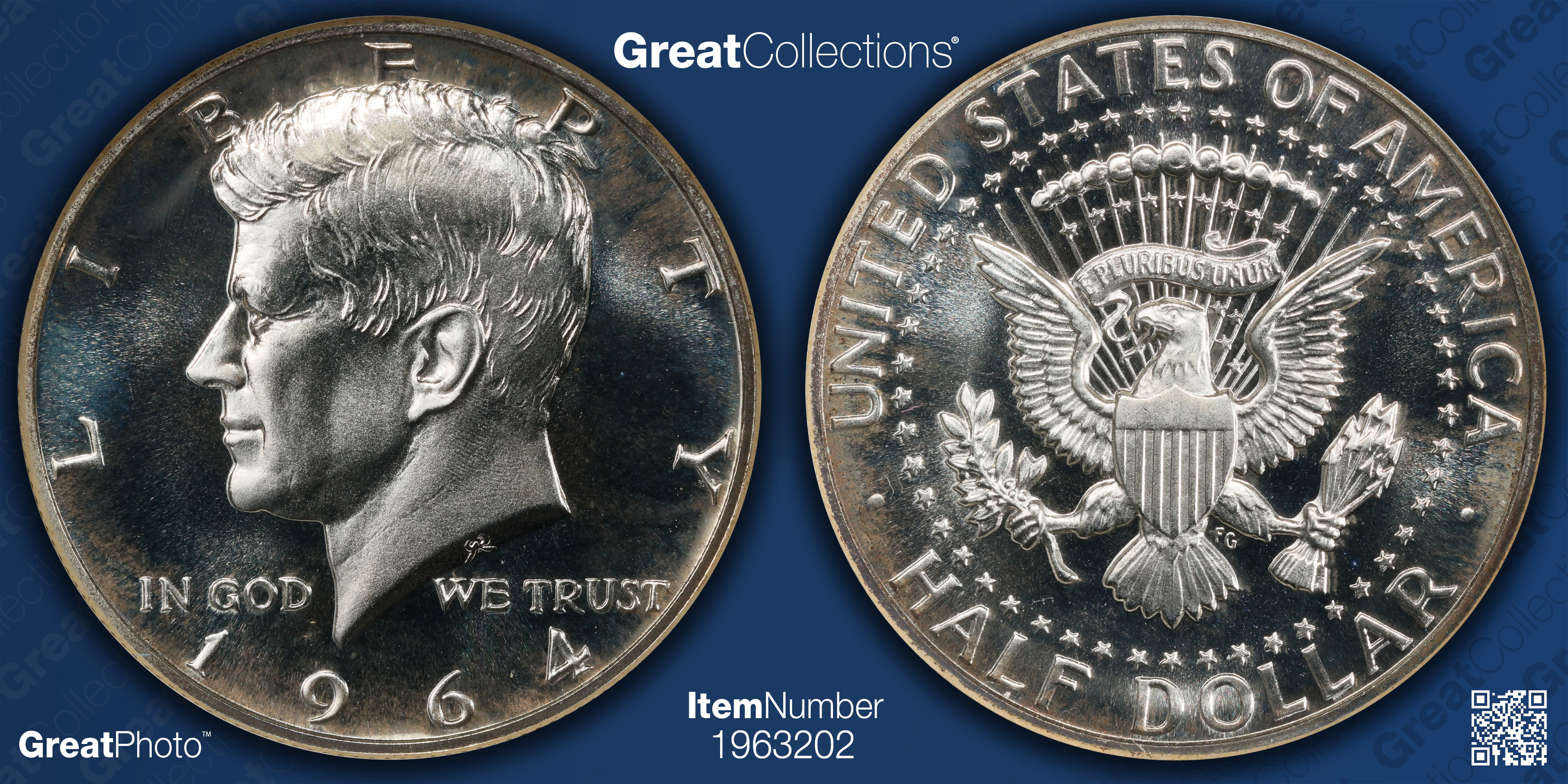 1964 Kennedy Half Dollar NGC Proof-68 (Item 1963202) | GreatCollections ...
