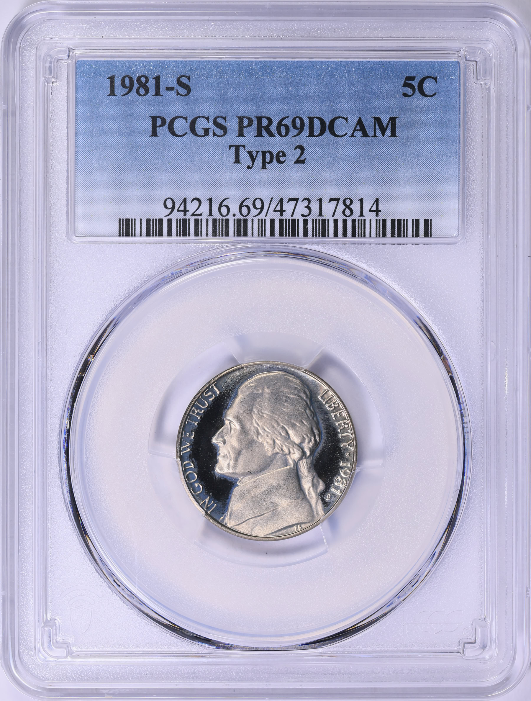 1981-S Jefferson Nickel Type 2 PCGS Proof-69 DCAM (Item 1963477 ...