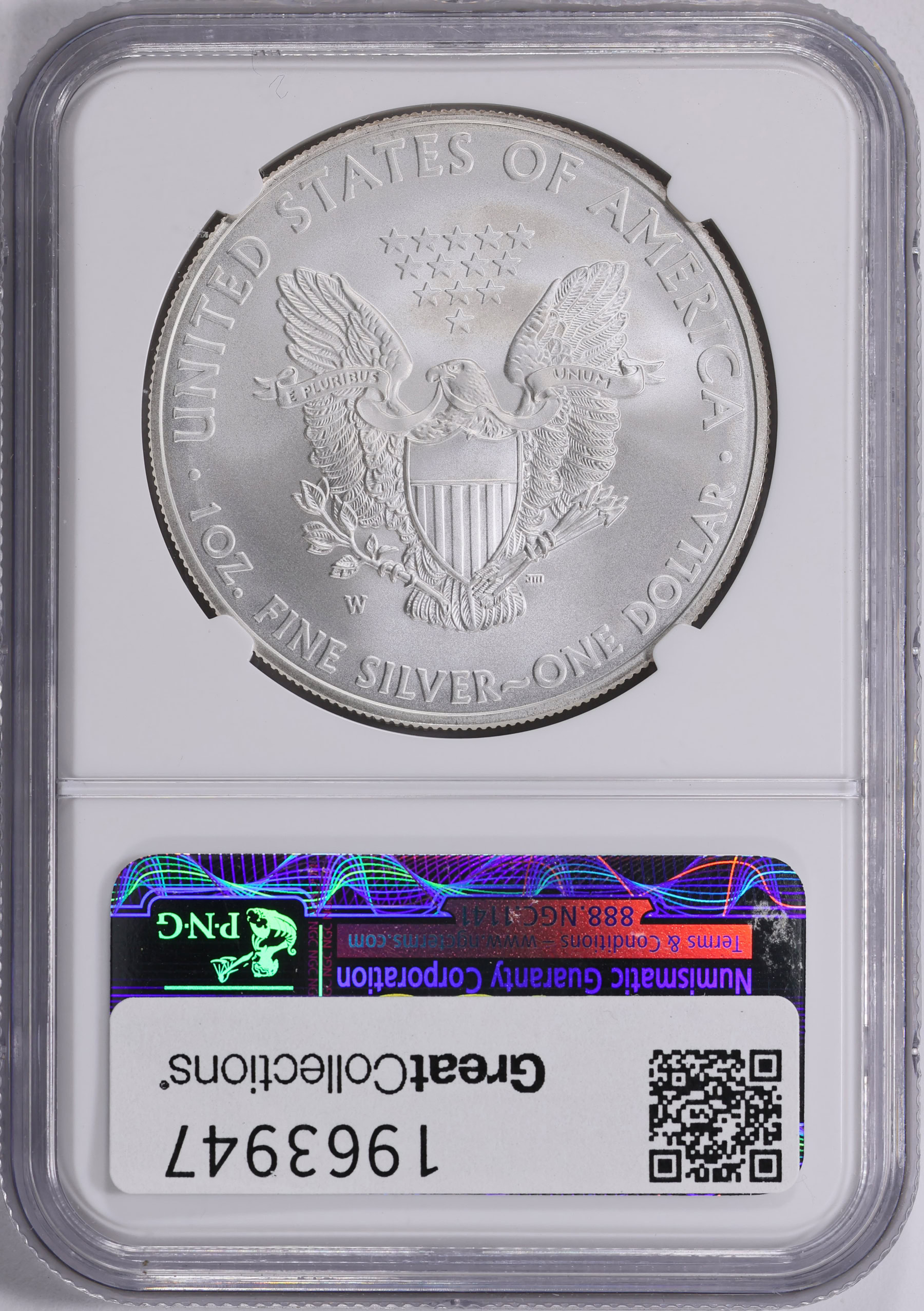 2008-W $1 Silver Eagle Burnished NGC MS-70 (Item 1963947 ...